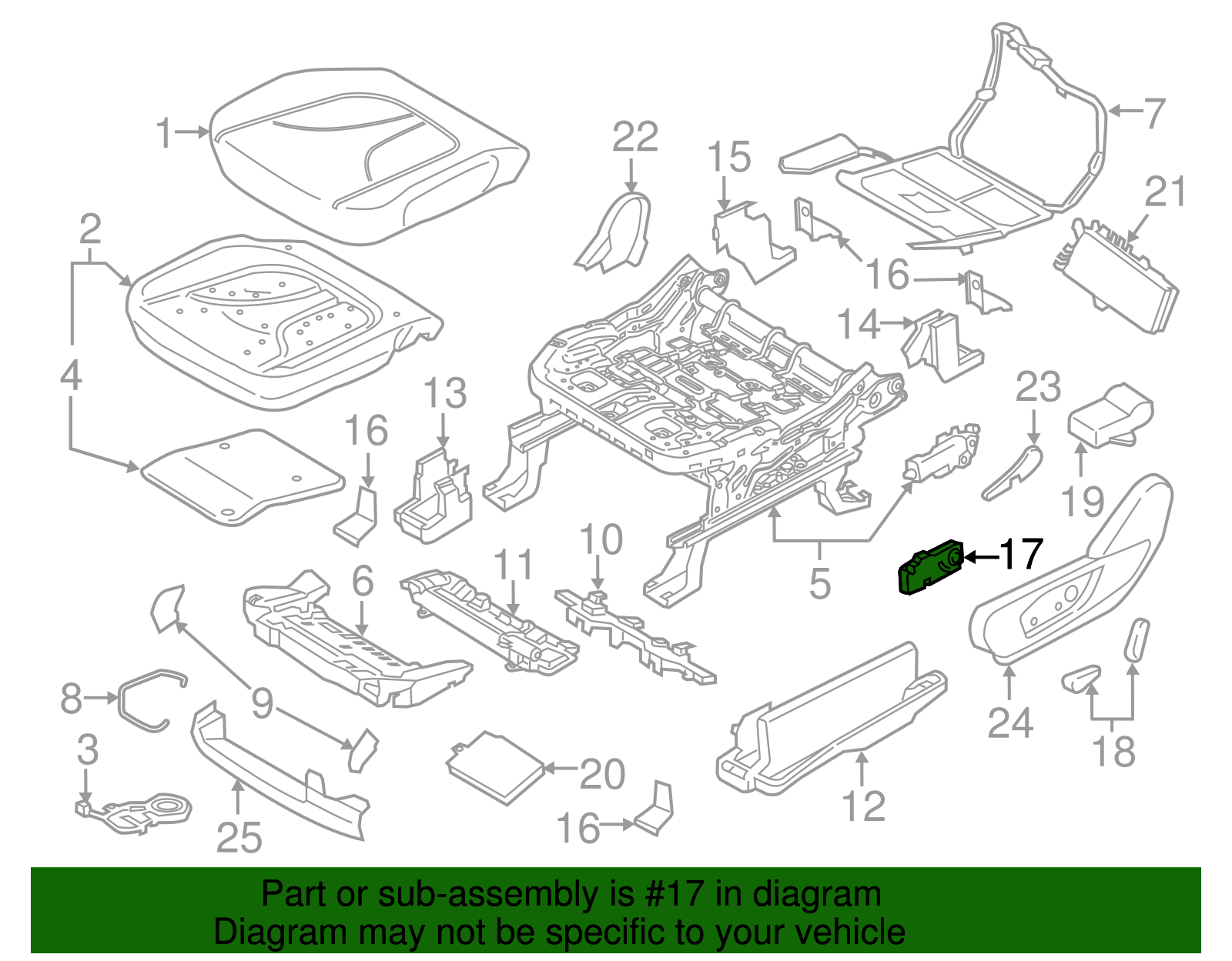 2016-2018 Lincoln MKX Adjuster Switch FA1Z-14A701-AZ | Ford OEM Parts ...