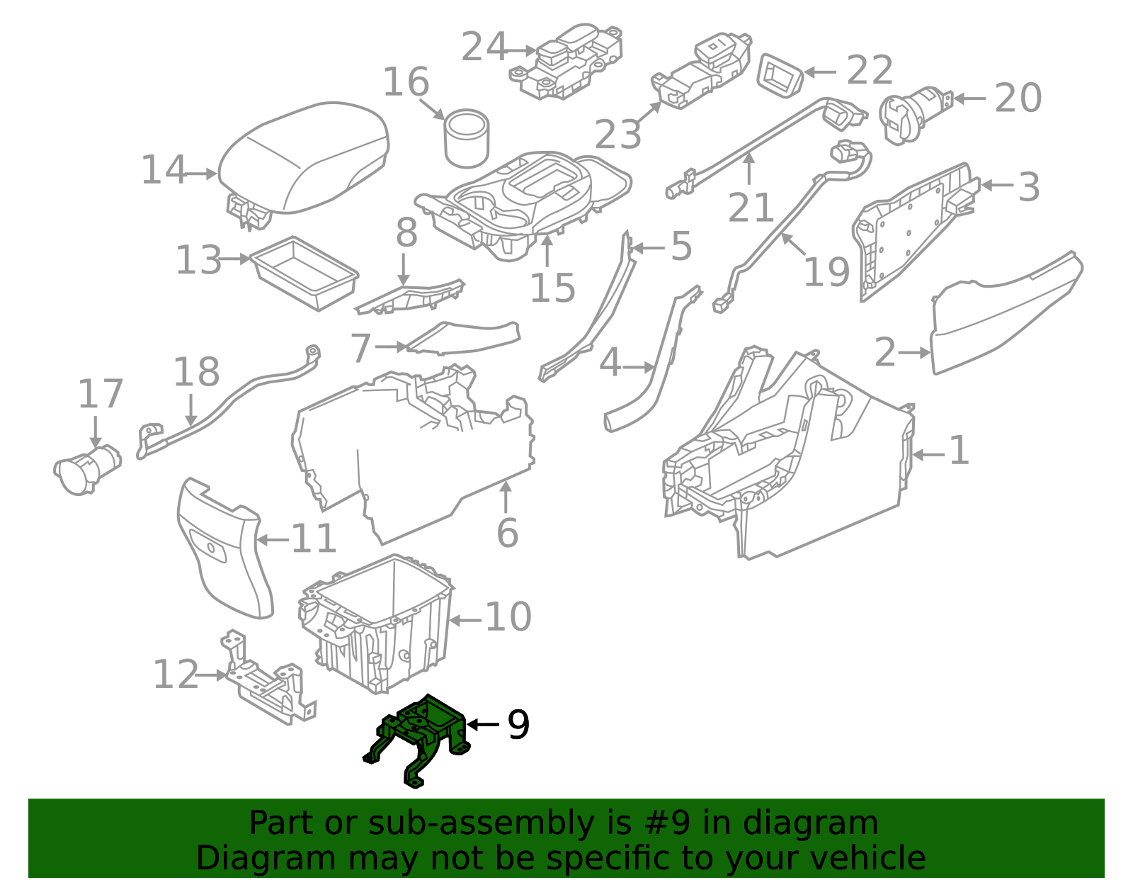 84688-2W100 - High-Quality Console Bracket for AutoNation Parts