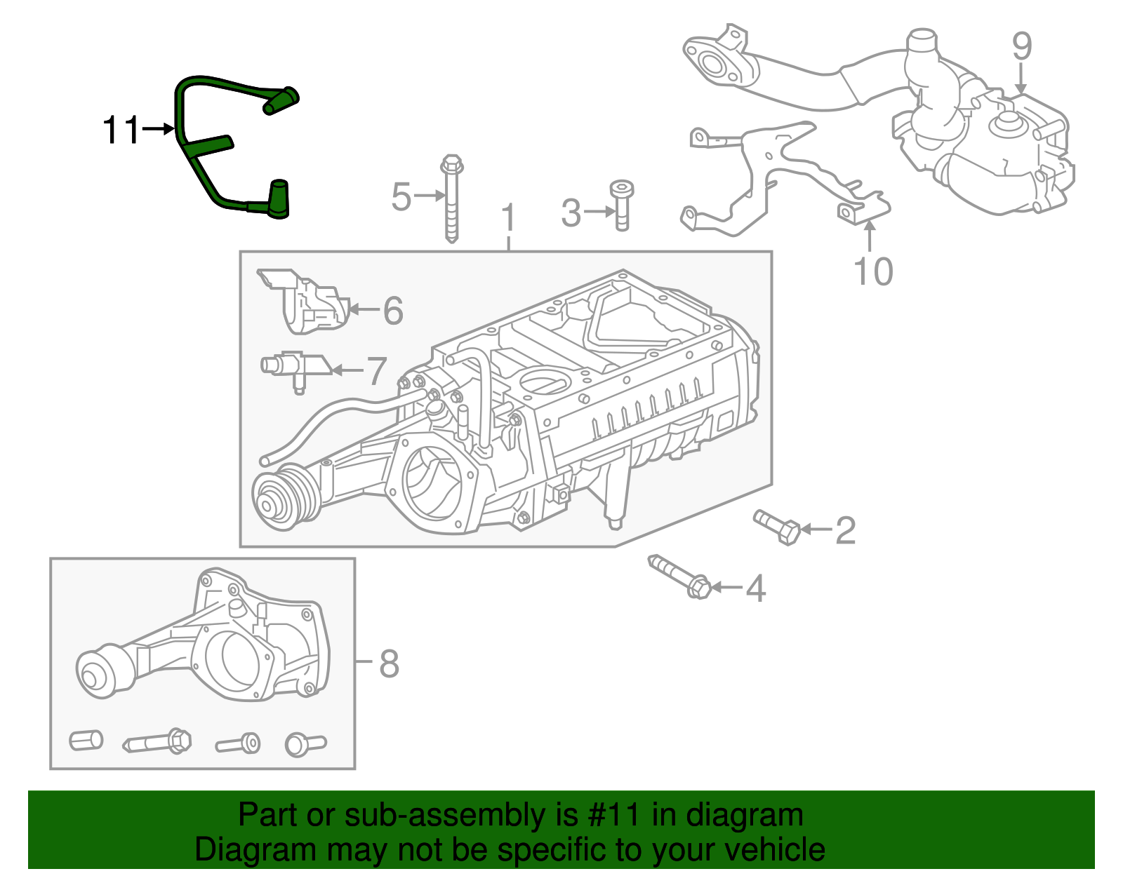 AJ812350 - Vacuum Hose 2014-2024 Jaguar | Land Rover OEM Parts