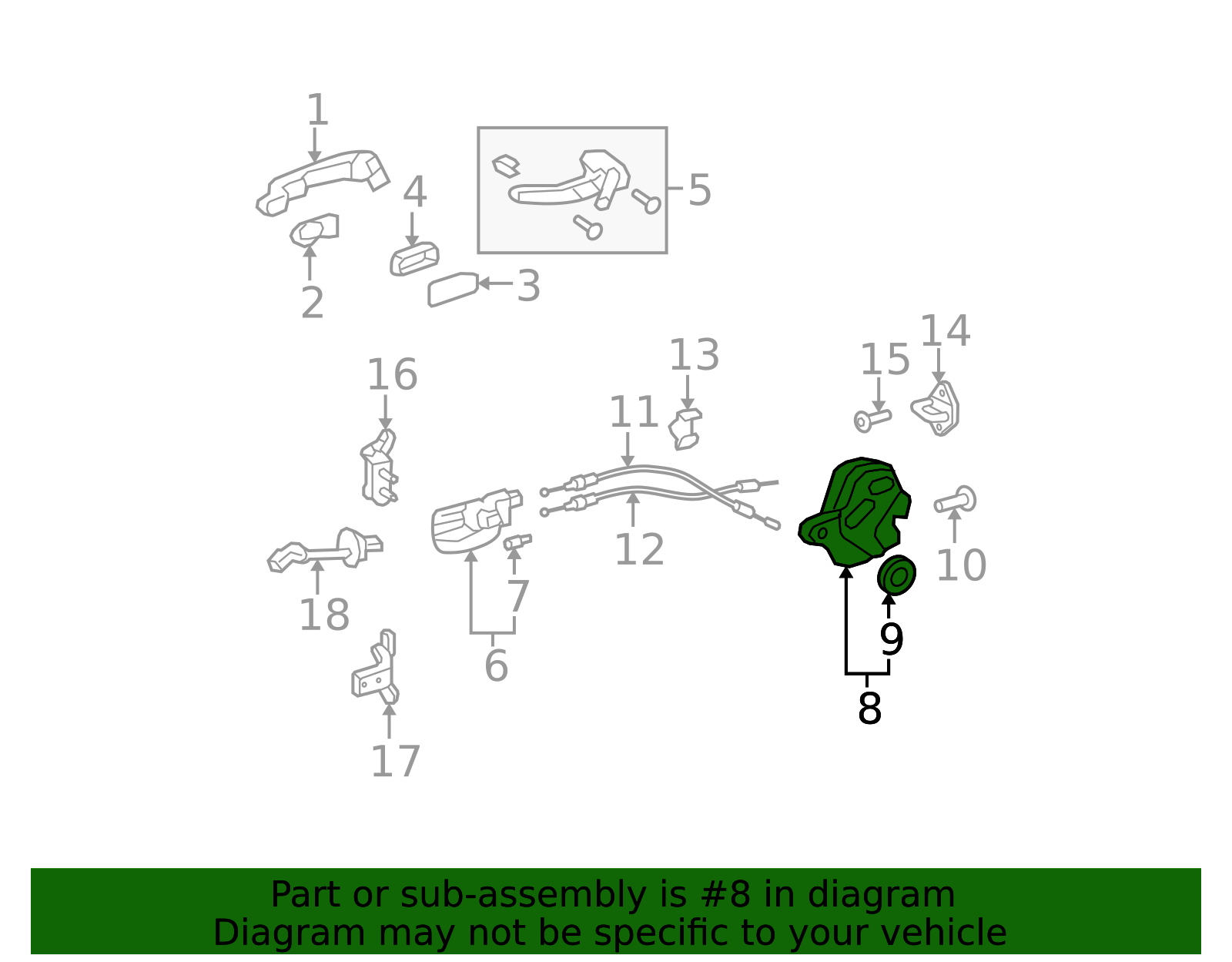 2004-2008 Toyota Matrix 2004-2008 Toyota Matrix - Lock Assembly 69050 ...