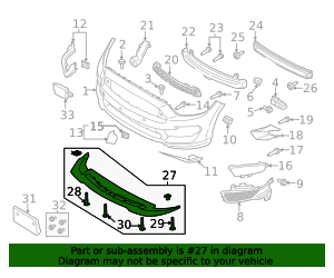 2015-2020 Ford Mustang | Valance Panel | FR3Z-17626-E | Walls' Ford Parts