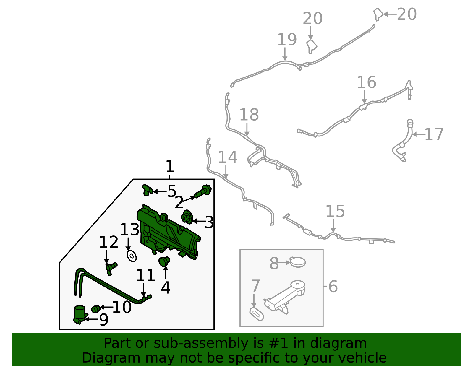Genuine OEM Ford Part - Washer Reservoir M2DZ-17618-A | Genuine OEM ...