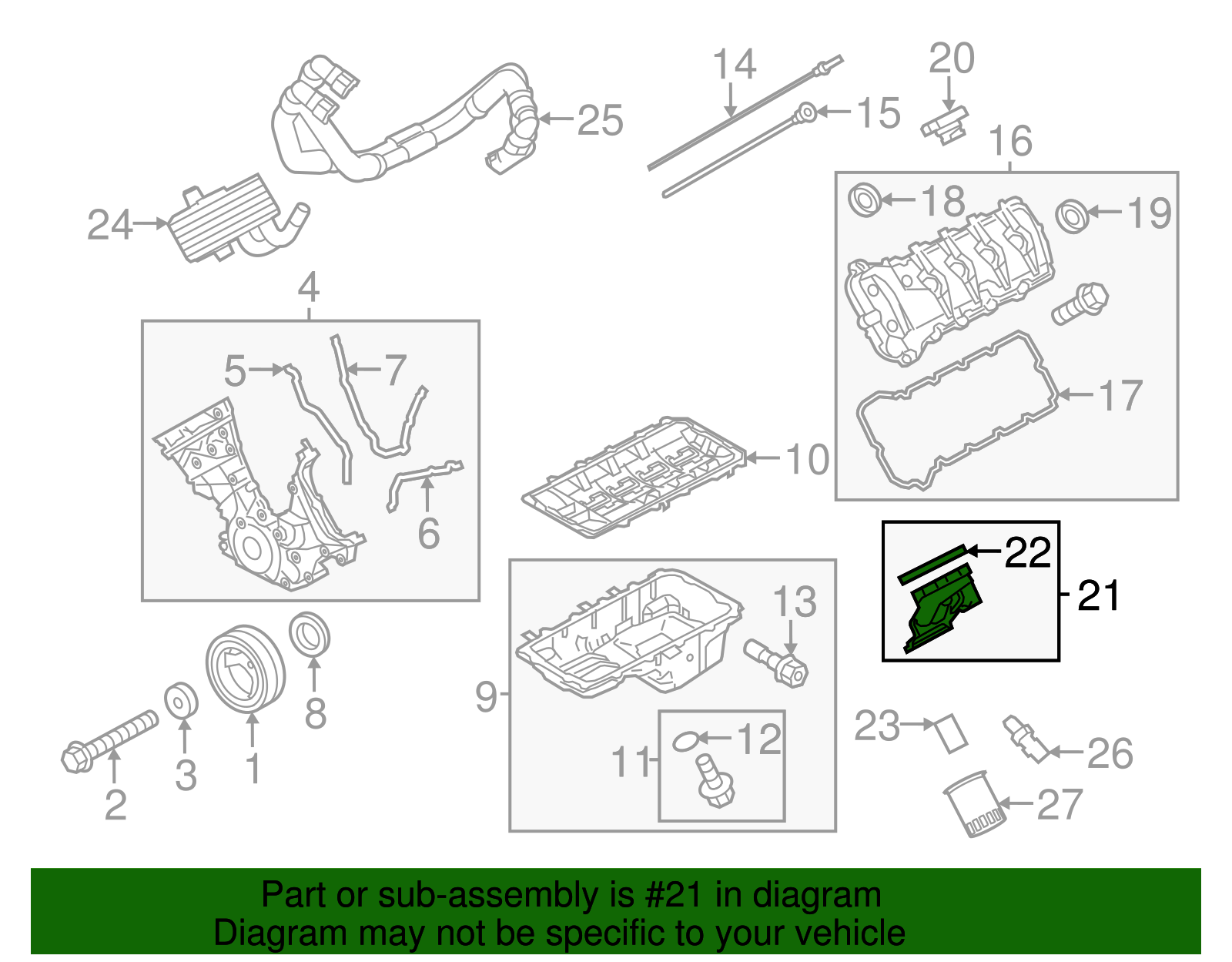 2012-2013 Ford Mustang | Engine Oil Filter Adapter | CR3Z-6881-B ...