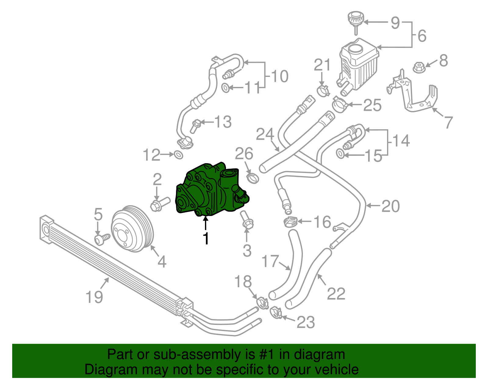 2011-2018 Porsche Cayenne Power Steering Pump 958-422-154 | Sunset ...
