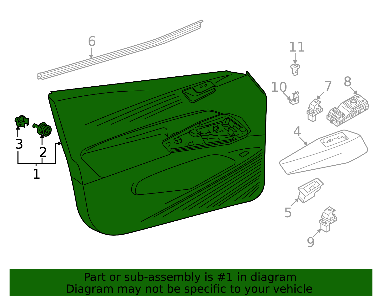 11K-867-012-B-PNA - 2023-2024 Volkswagen ID.4 - Door Trim Panel | Quick ...