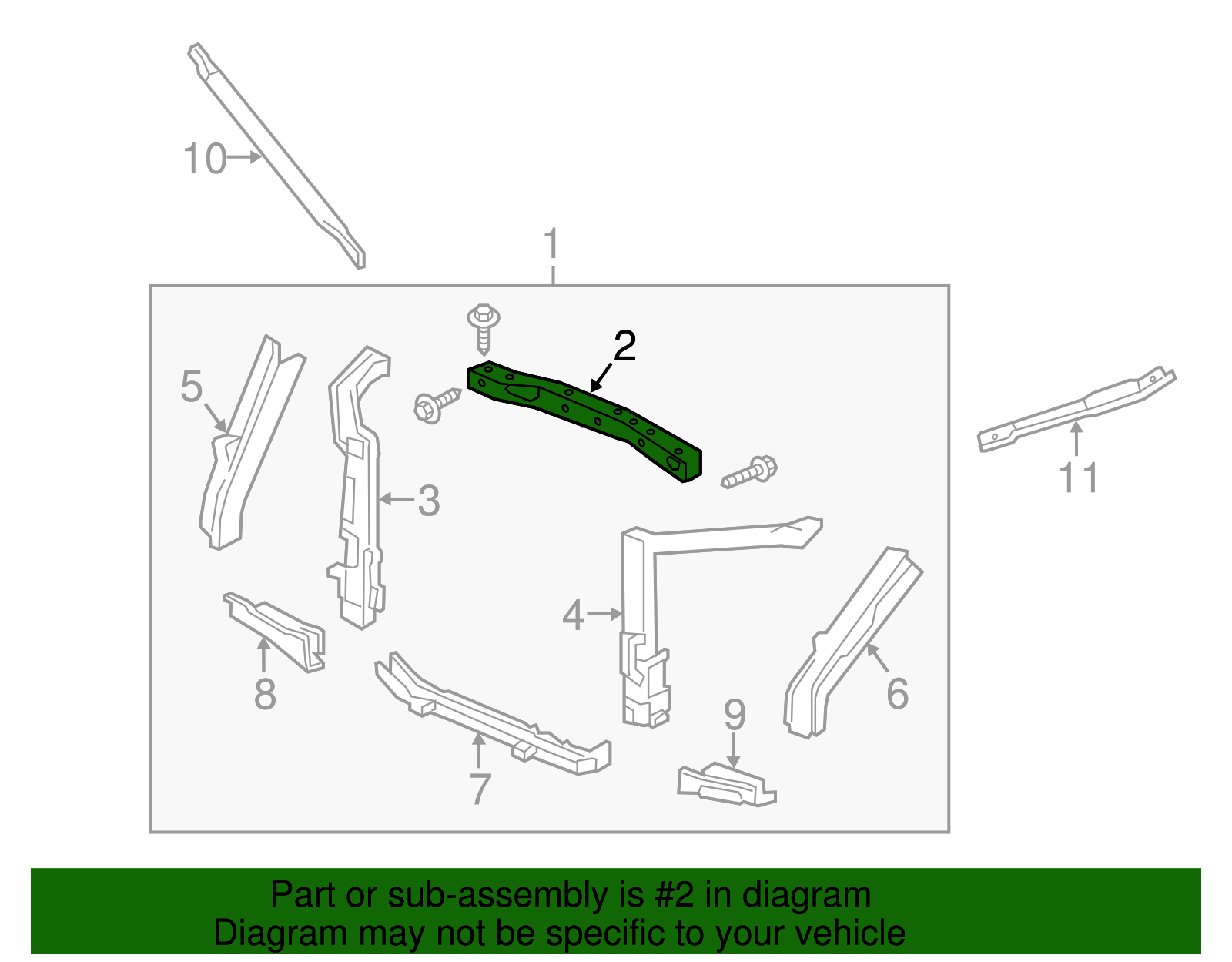 04602-TZ5-305ZZ - 2014-2016 Acura MDX - Bulkhead Comp, Front | All ...