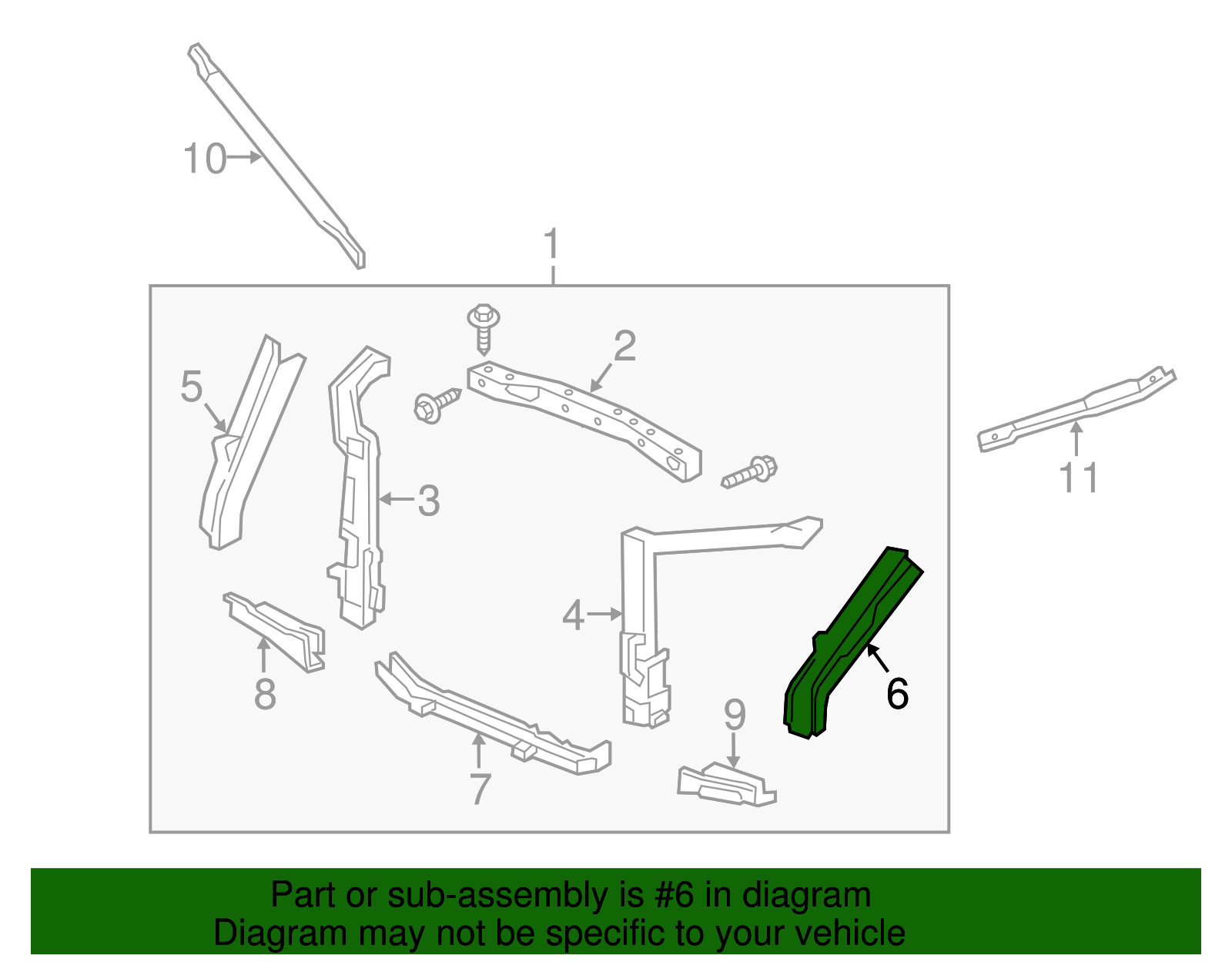 60472-TZ5-325ZZ - Side Member 2014-2020 Acura MDX | My Acura Parts