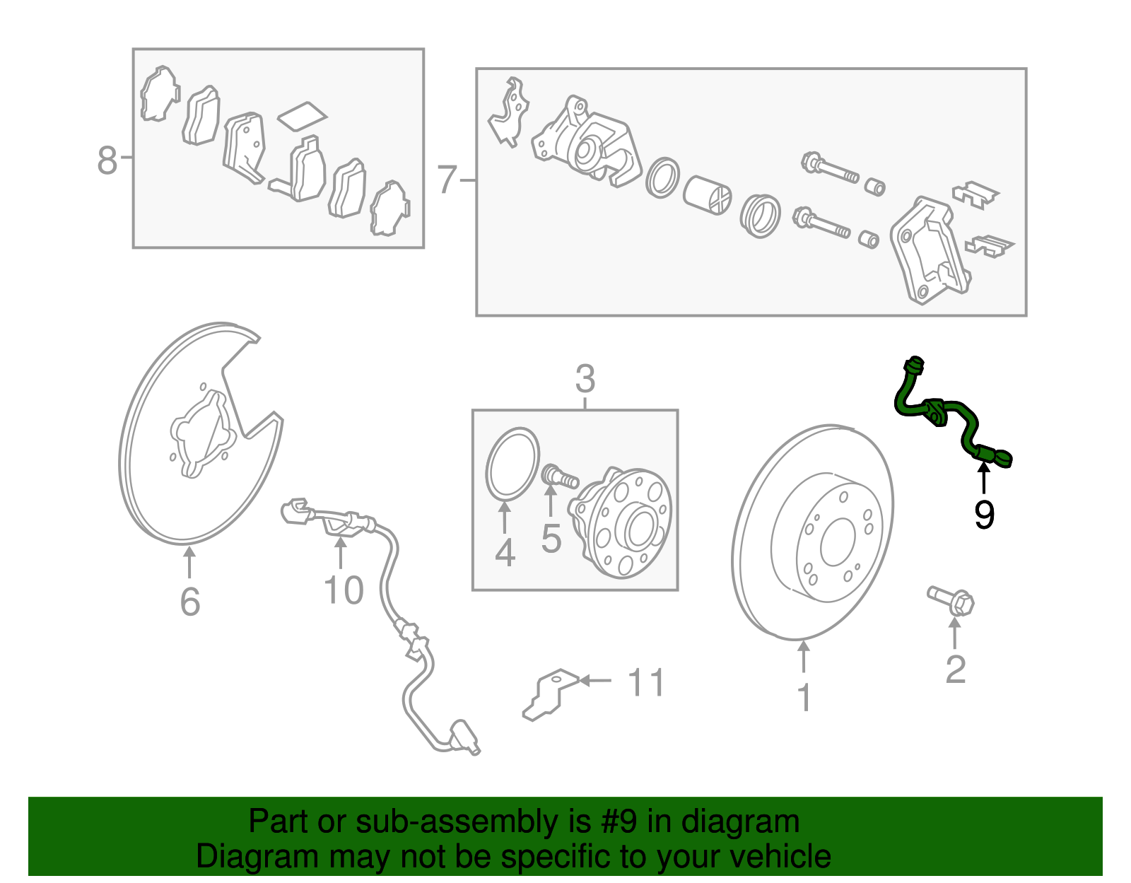2008-2012 Honda Accord Brake Hose 01466-TA0-A00 | OEM Parts Online