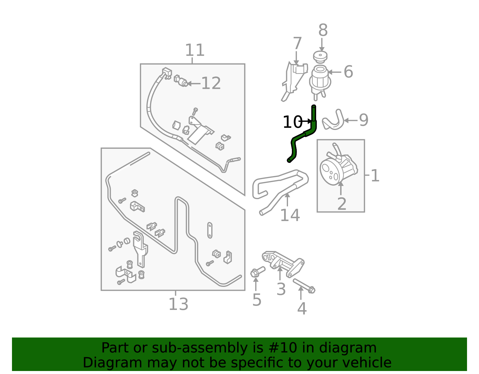 49725-EA005 - Power Steering Return Hose 2005-2019 Nissan | Official ...