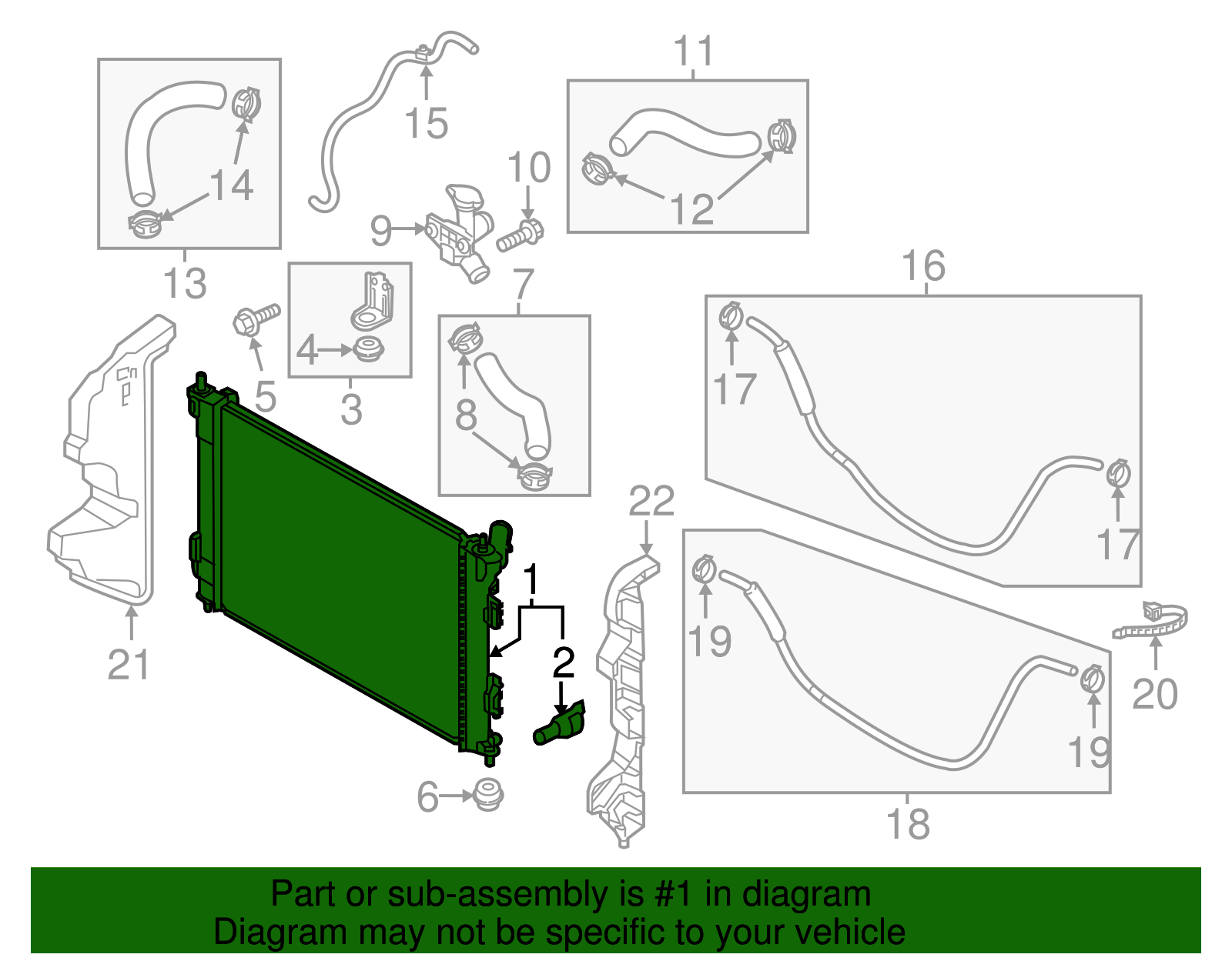 2014-2019 Kia Soul Radiator Assembly 25310-B2000 | TascaParts.com