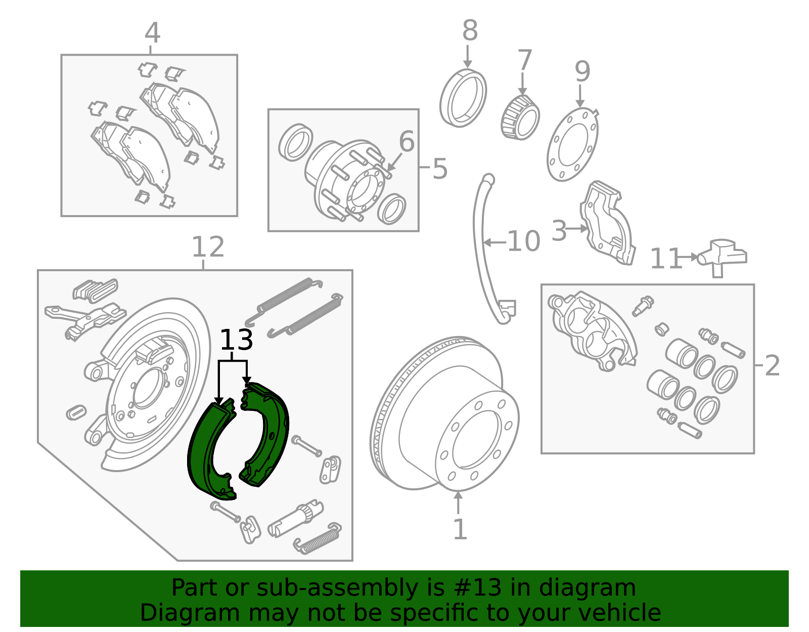 Park Brake Shoes 68049116AA | Mopar Parts Canada