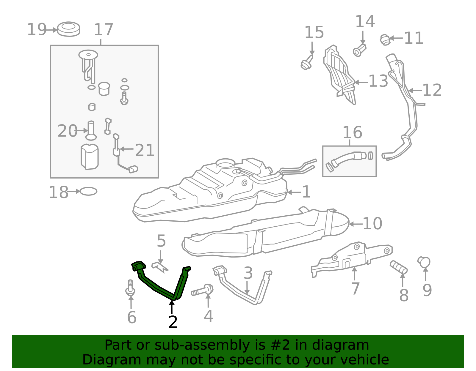 77601-60390 - High-Quality Fuel Tank Strap for 2016-2021 Lexus LX570 ...
