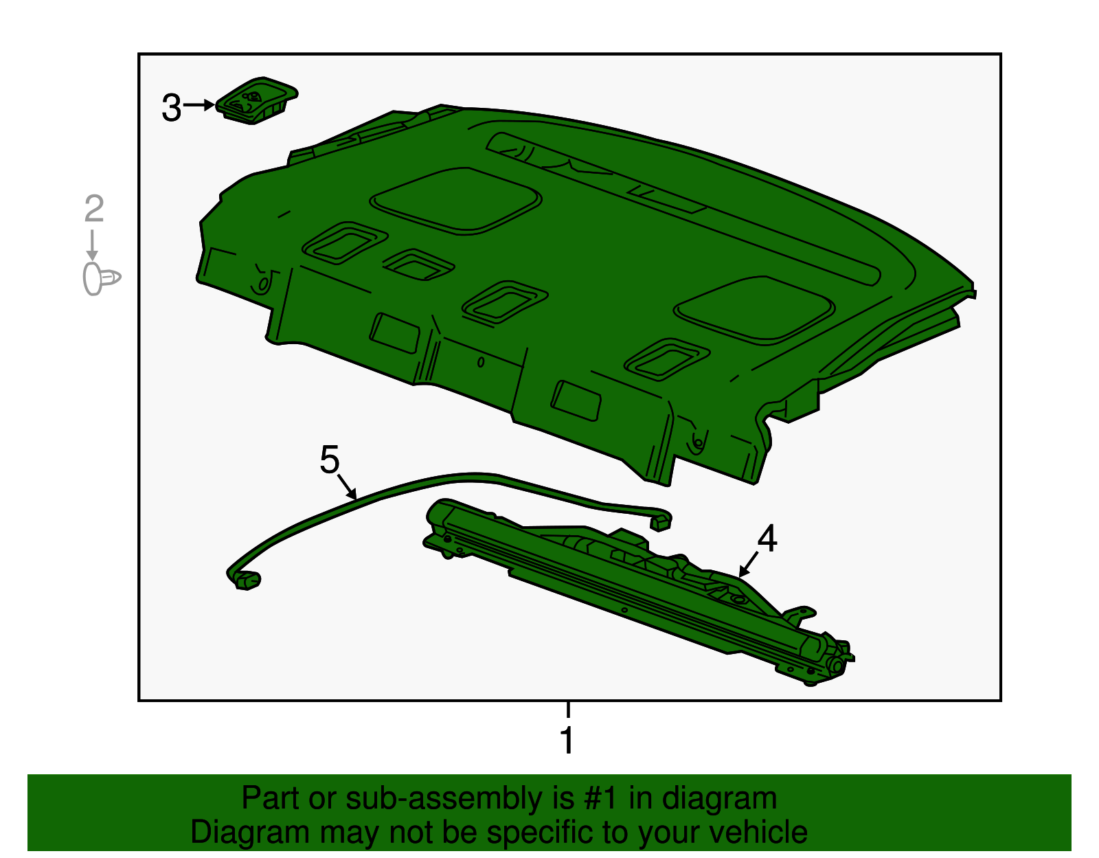 2017-2019 Buick LaCrosse Jet Black Rear Window Panel Trim 26221496 ...