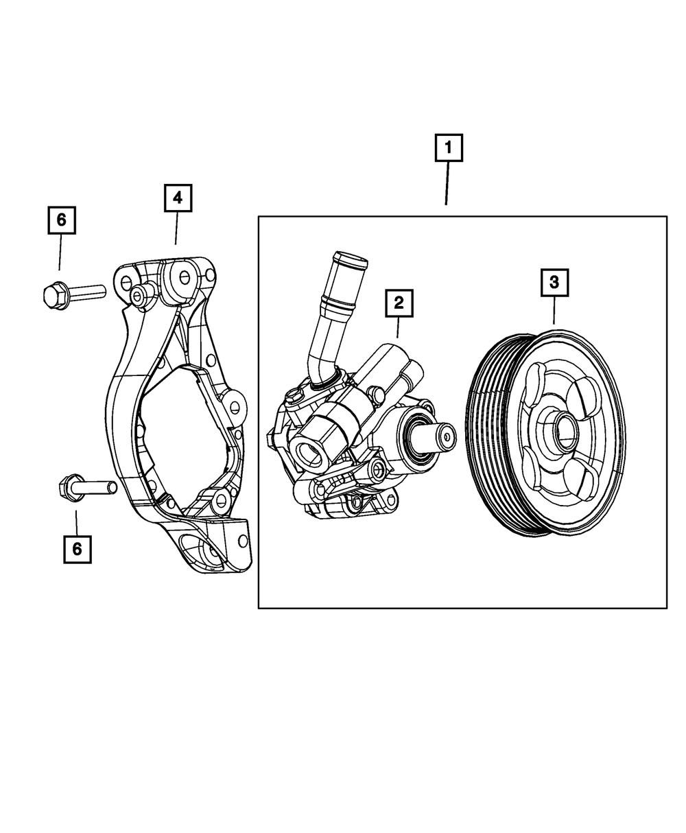 5154400AC - Power Steering Pump Assembly The Official Mopar eStore