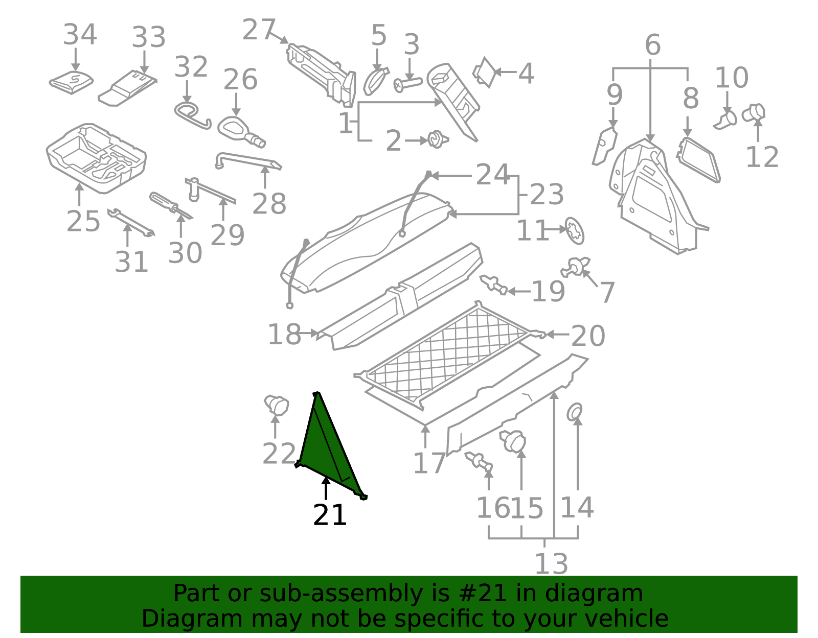 2007-2013 Mini Cooper Cargo Net 51-47-2-754-569 | Mini Parts Direct