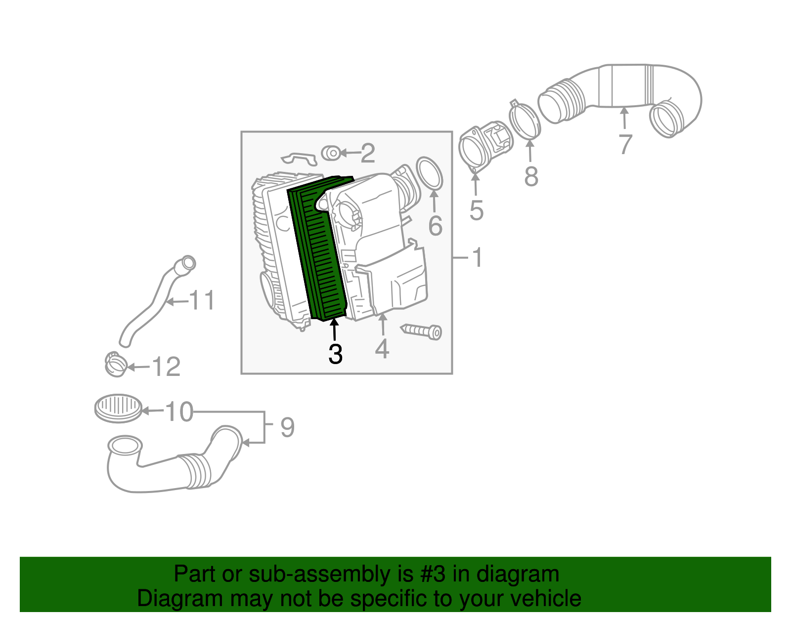 2004-2013 Volkswagen Touareg Air Filter 7L0-129-620-A | vwpartscenter