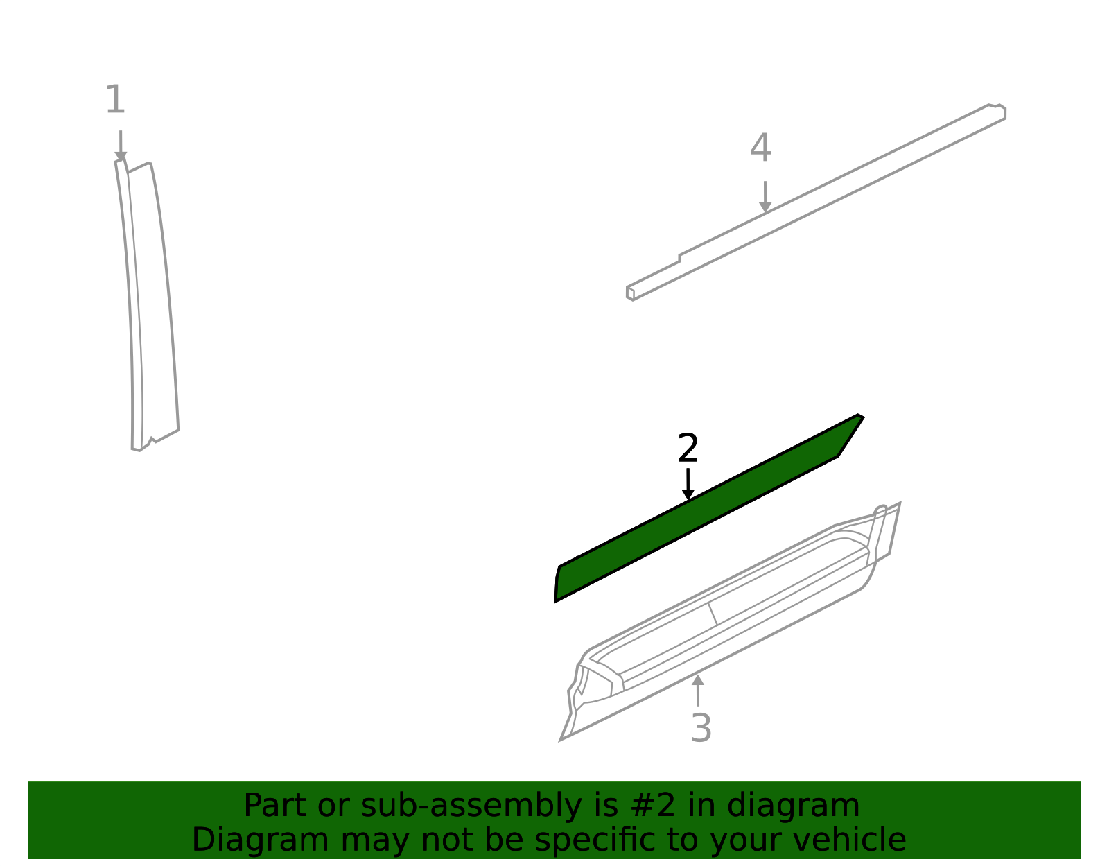 LR001670 - Upper Molding 2008-2015 Land Rover LR2 | OEM Euro Parts