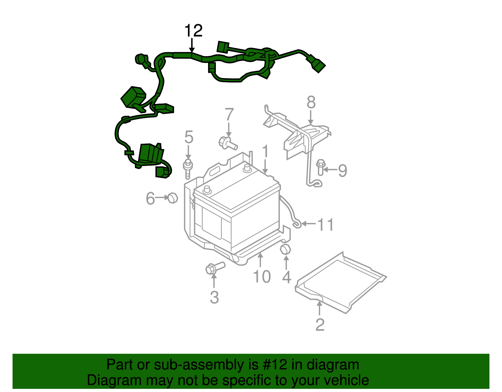 2011-2014 Mopar Positive Cable 04795599AJ | Mopar Parts Canada