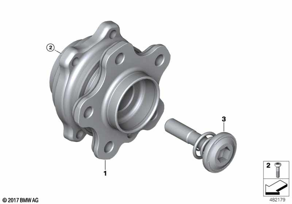 31208095641 - BMW Wheel Hub With Bearing 2019-2026 BMW | Performance ...