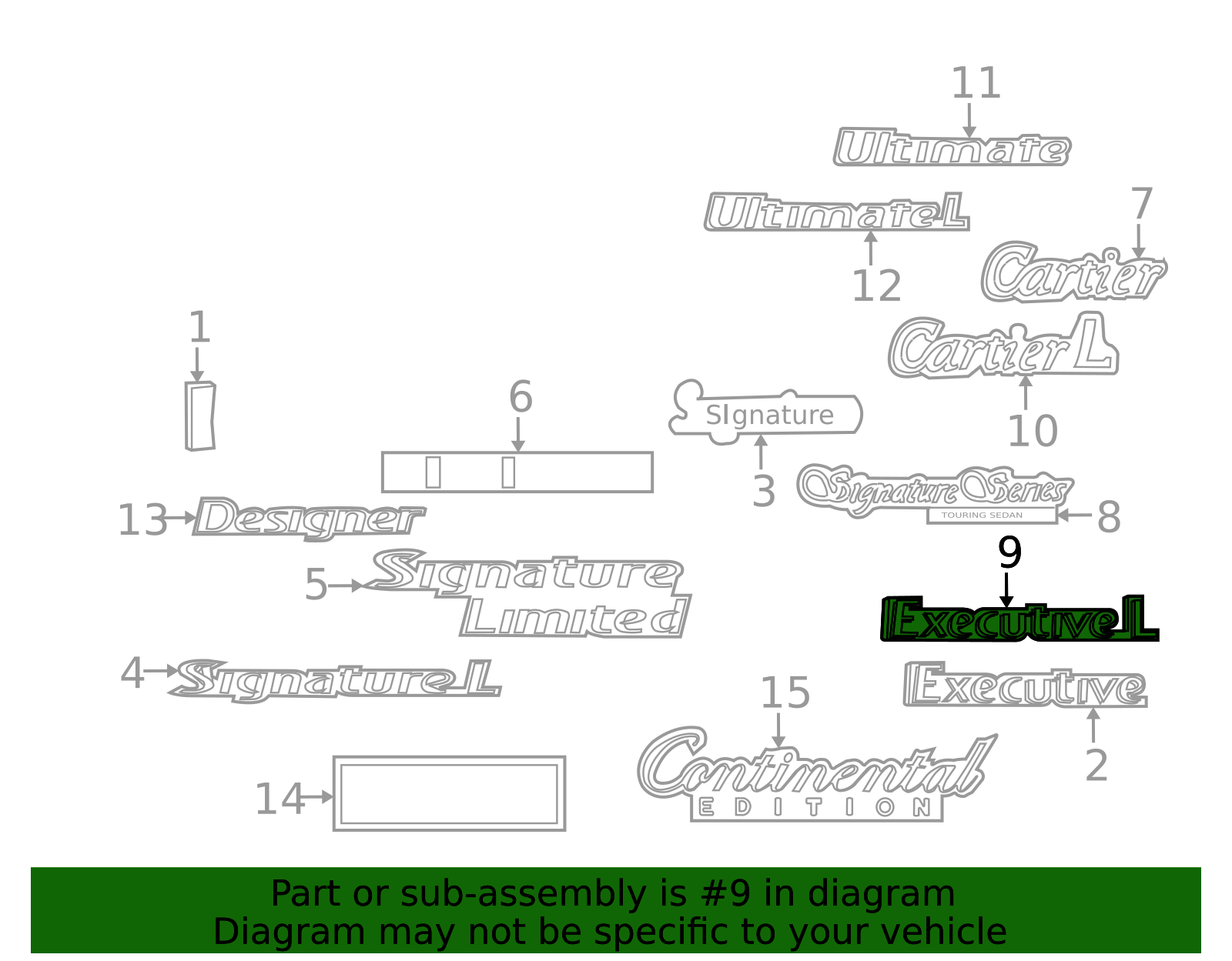 3W1Z-54297A74-CA - High-Quality Name Plate for AutoNation Parts