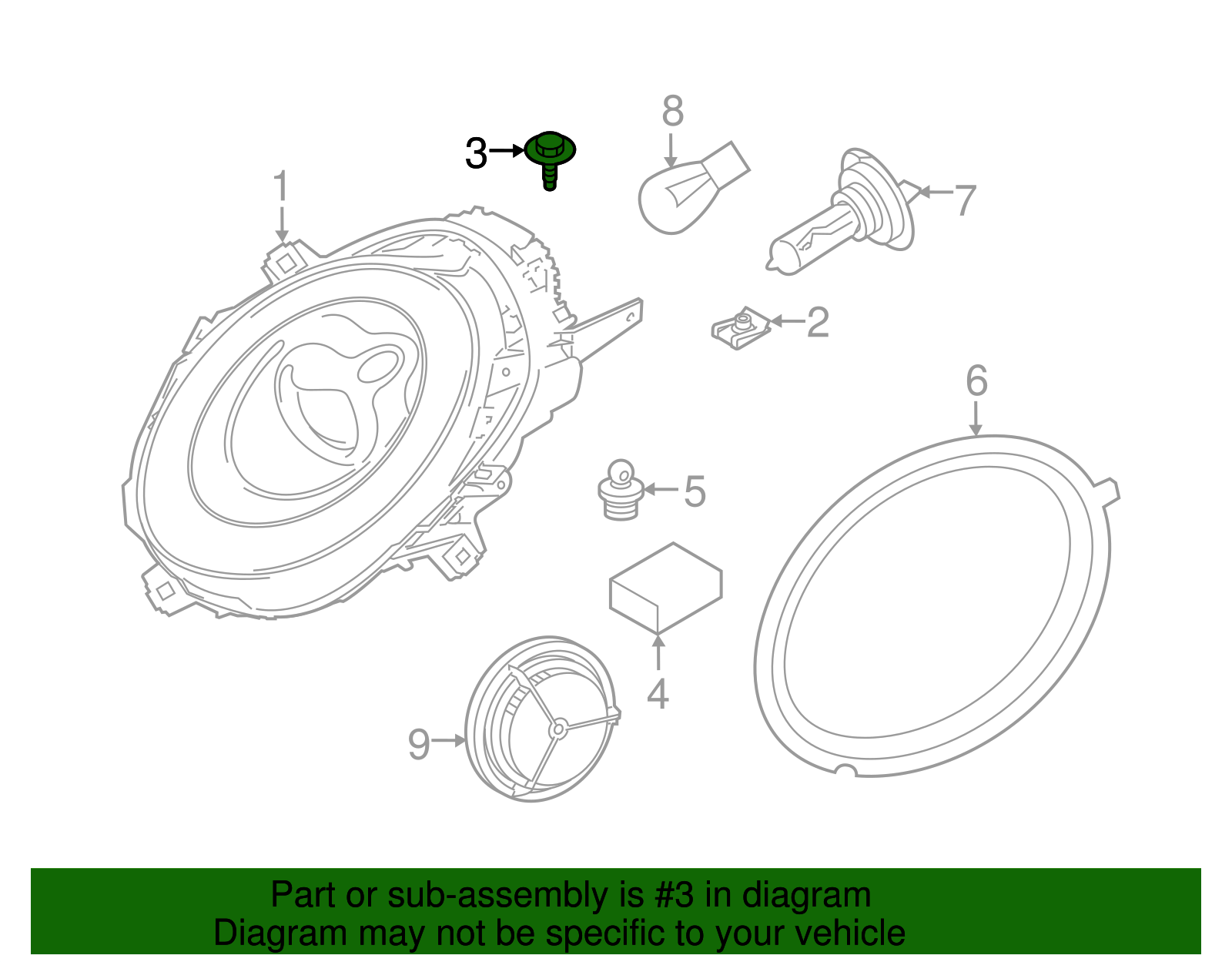 07-11-9-908-719 - Headlamp Assembly Screw | BMWPartsHub