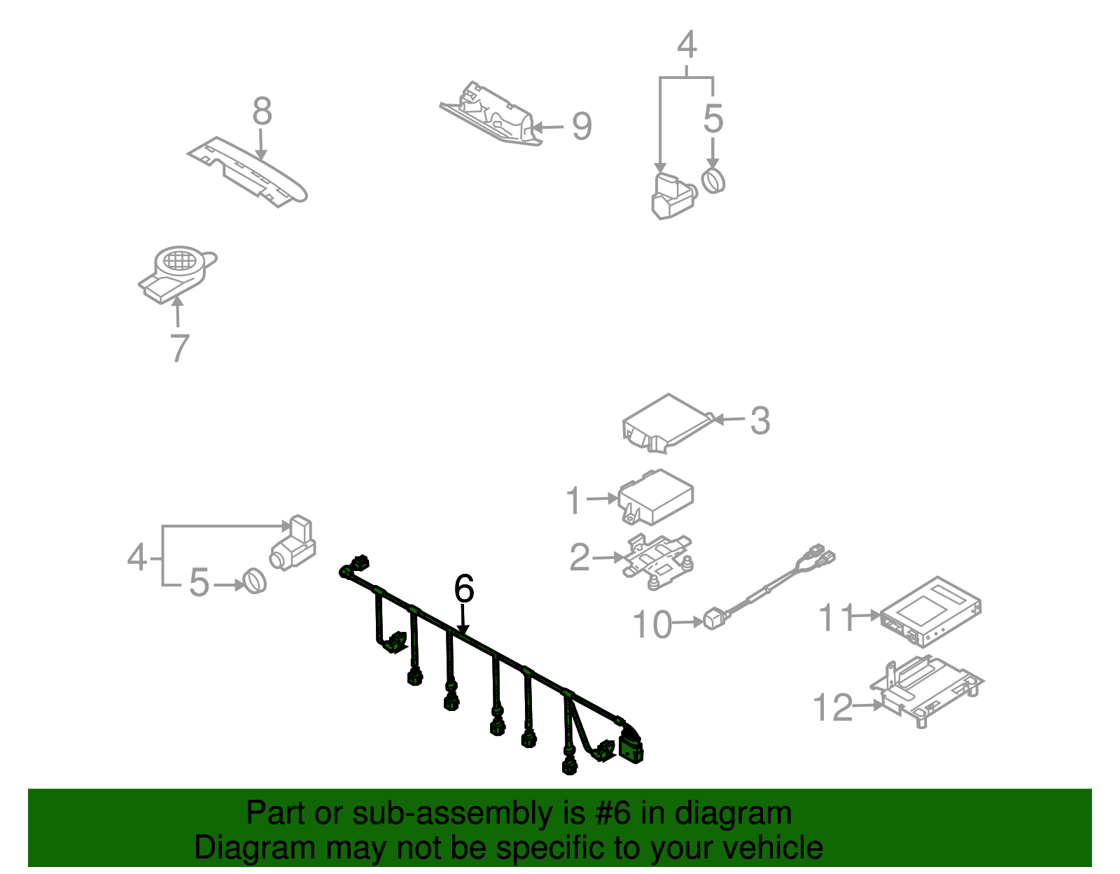 2007-2010 Volkswagen Touareg Wire Harness 7L6-971-095-G | Wolfsburg ...