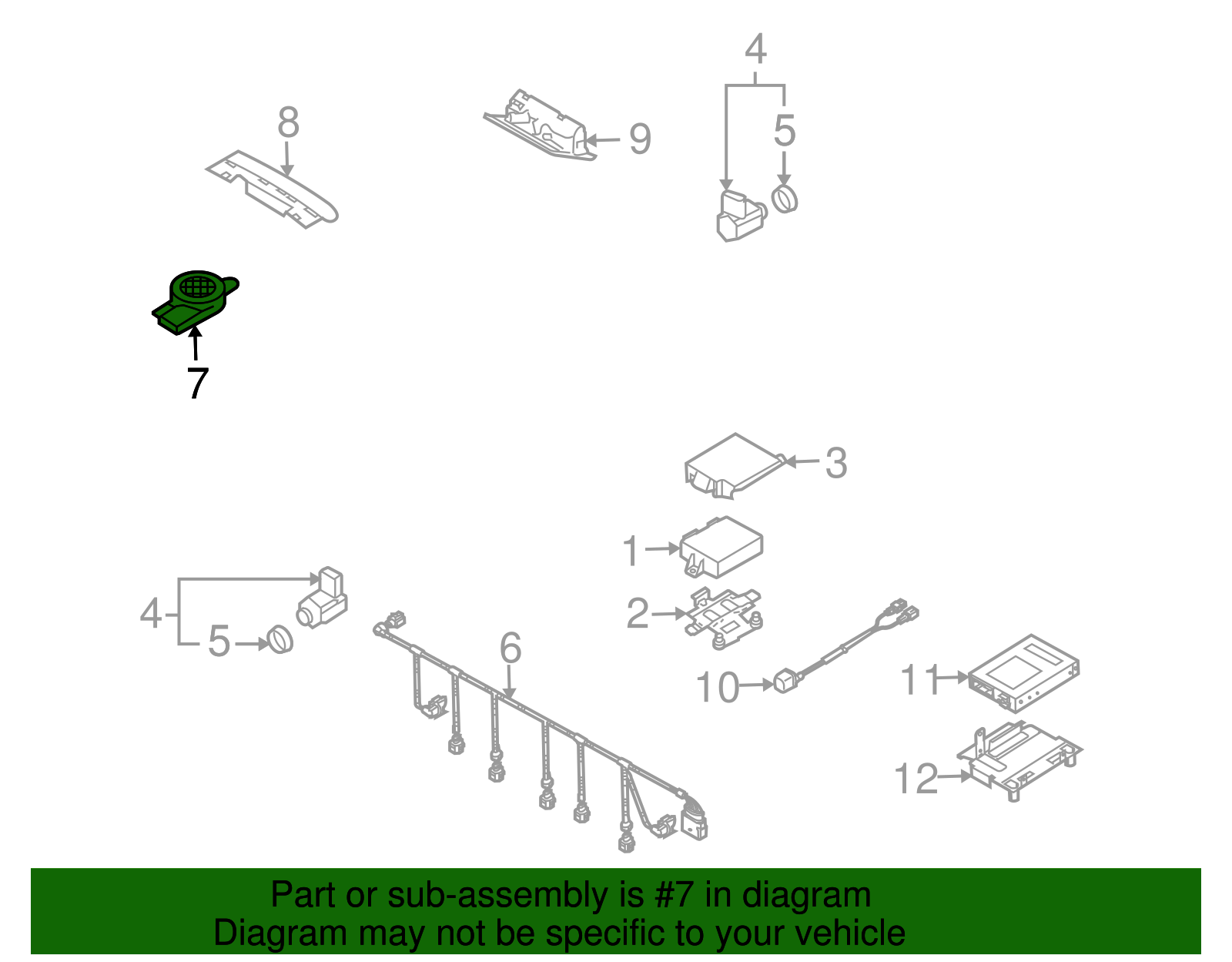 2004-2010 Volkswagen Touareg Warning Buzzer 1J0-919-279 | VW Direct ...