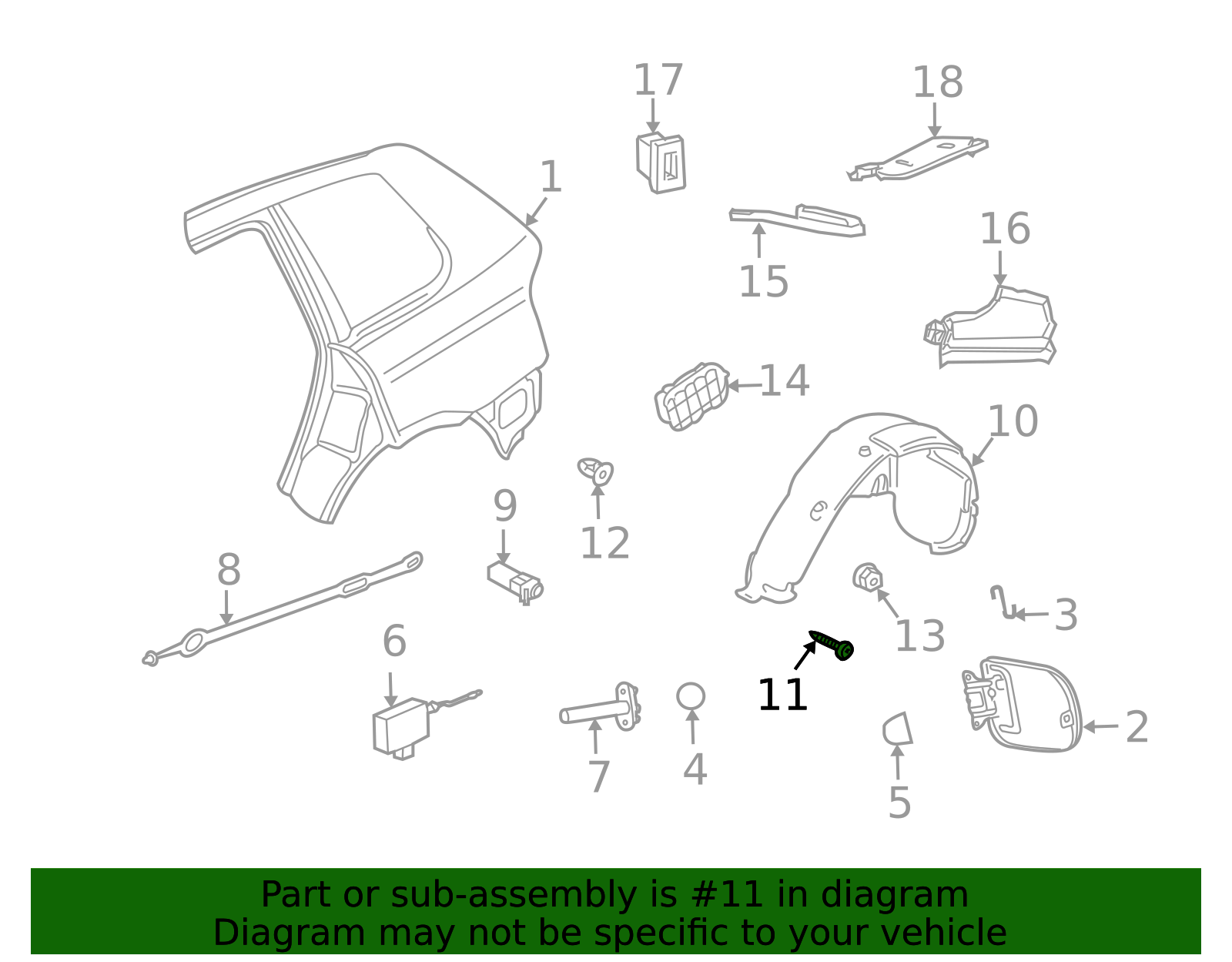 2003-2006 Porsche Cayenne Wheelhouse Liner Screw 900-143-159-07 ...