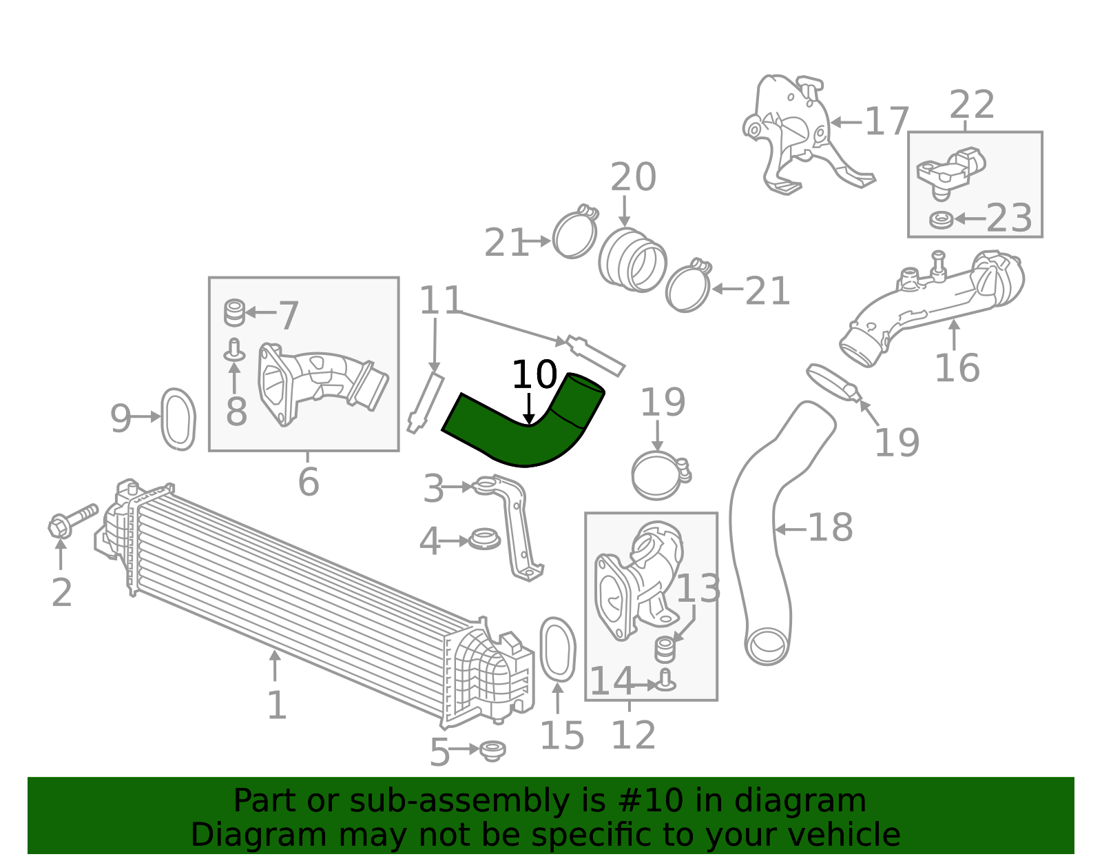 2017-2021 Honda Civic Inlet Hose 17282-5BF-A01 | Honda Factory Parts