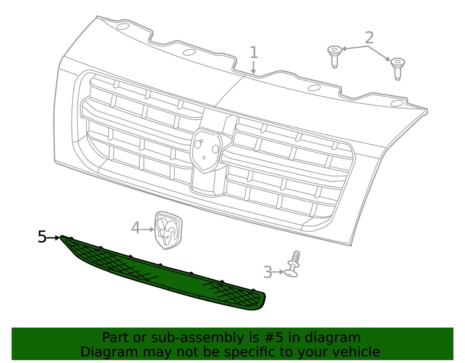 2014-2018 Ram Lower Grille 5LT25LAHAA | Mopar Parts Canada
