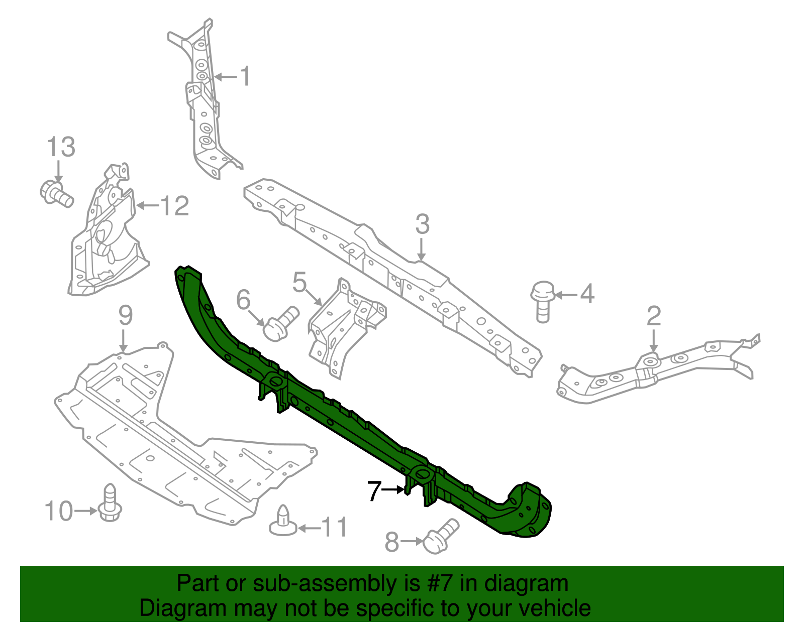 62530-4BC0A | Nissan Support - Radiator Core Lower - Genuine OEM ...