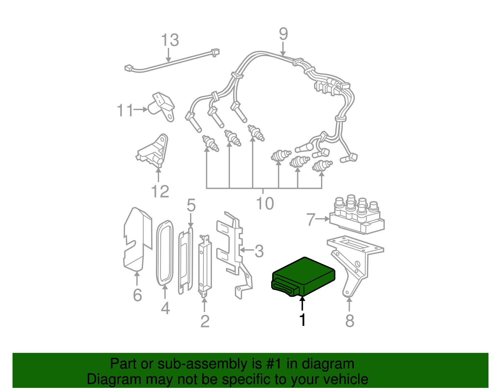 8U7Z-12A650-ACARM - Ecm 2007-2010 Ford | Ford Parts Direct