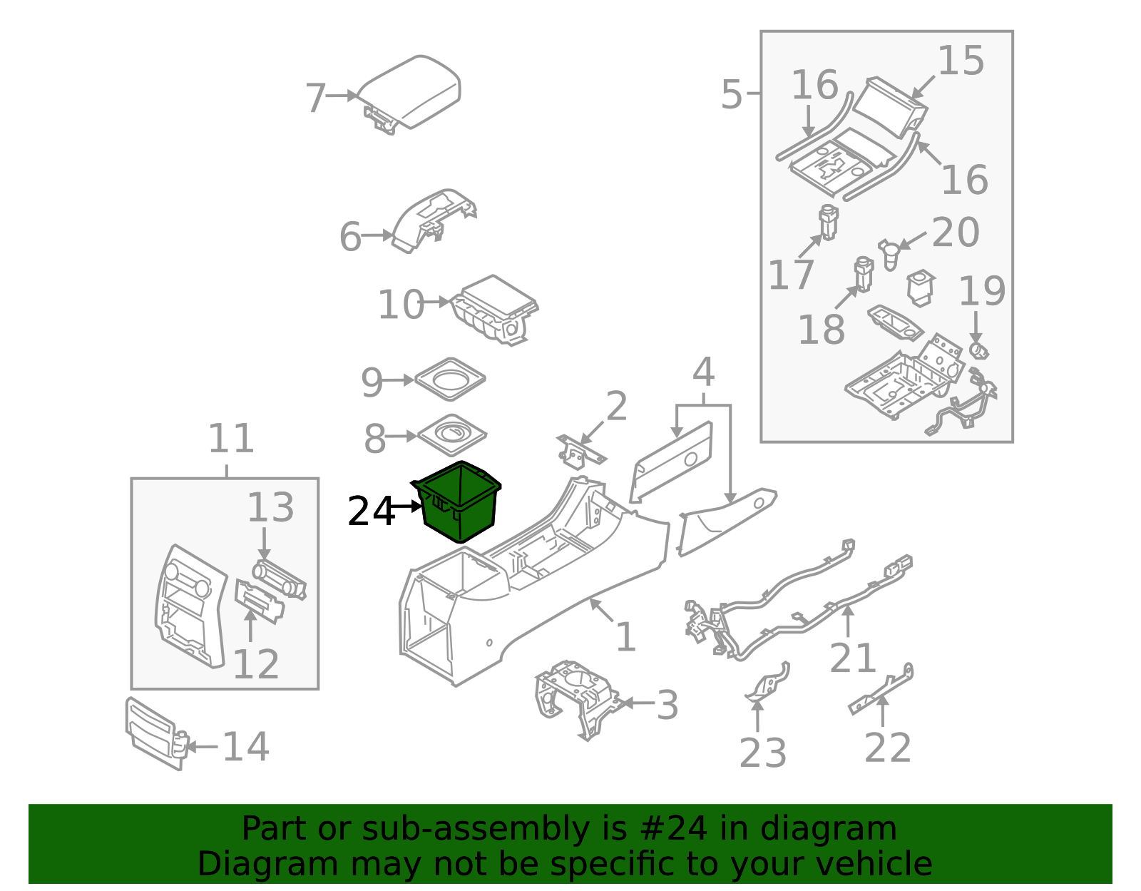 Console Compartment - Interior Storage Bin OEM | AutoNation Parts