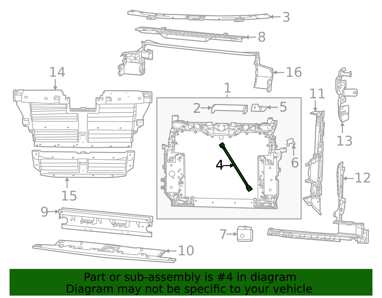 Diagonal Brace 68543795AA | MoparPartsCanada.ca