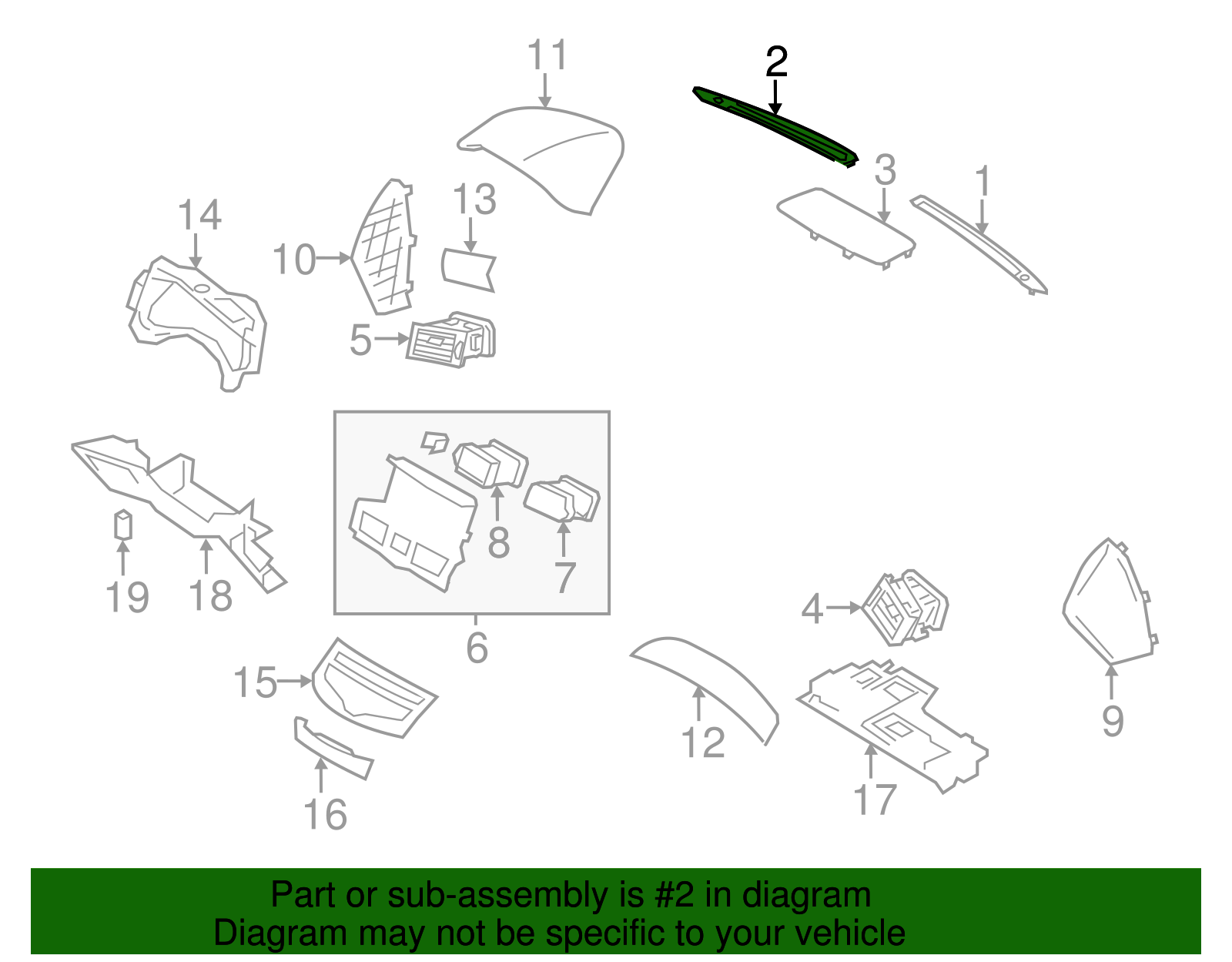 2011-2019 Infiniti Defroster Grille 68743-1MA1D | Faulkner Infiniti of ...
