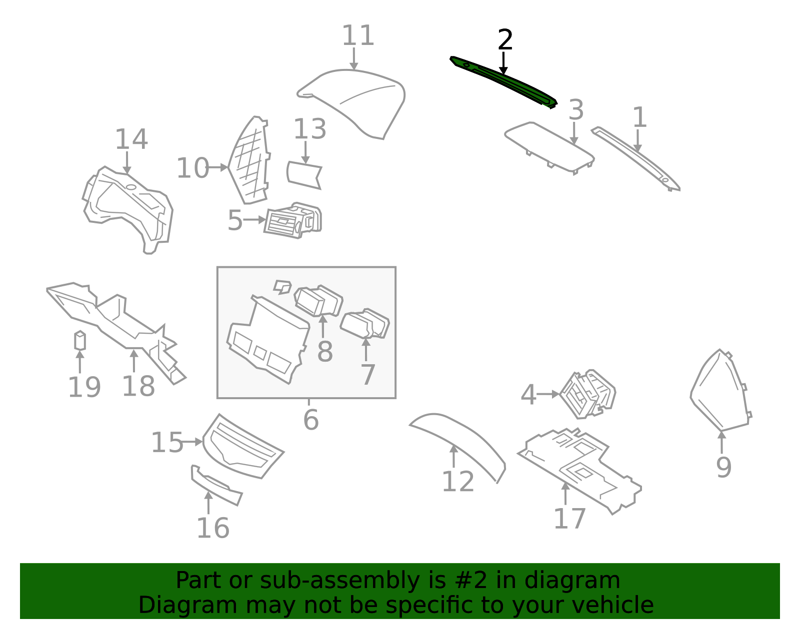 68743-1MA1A - High-Quality Windshield Defroster Nozzle for 2012-2019 ...