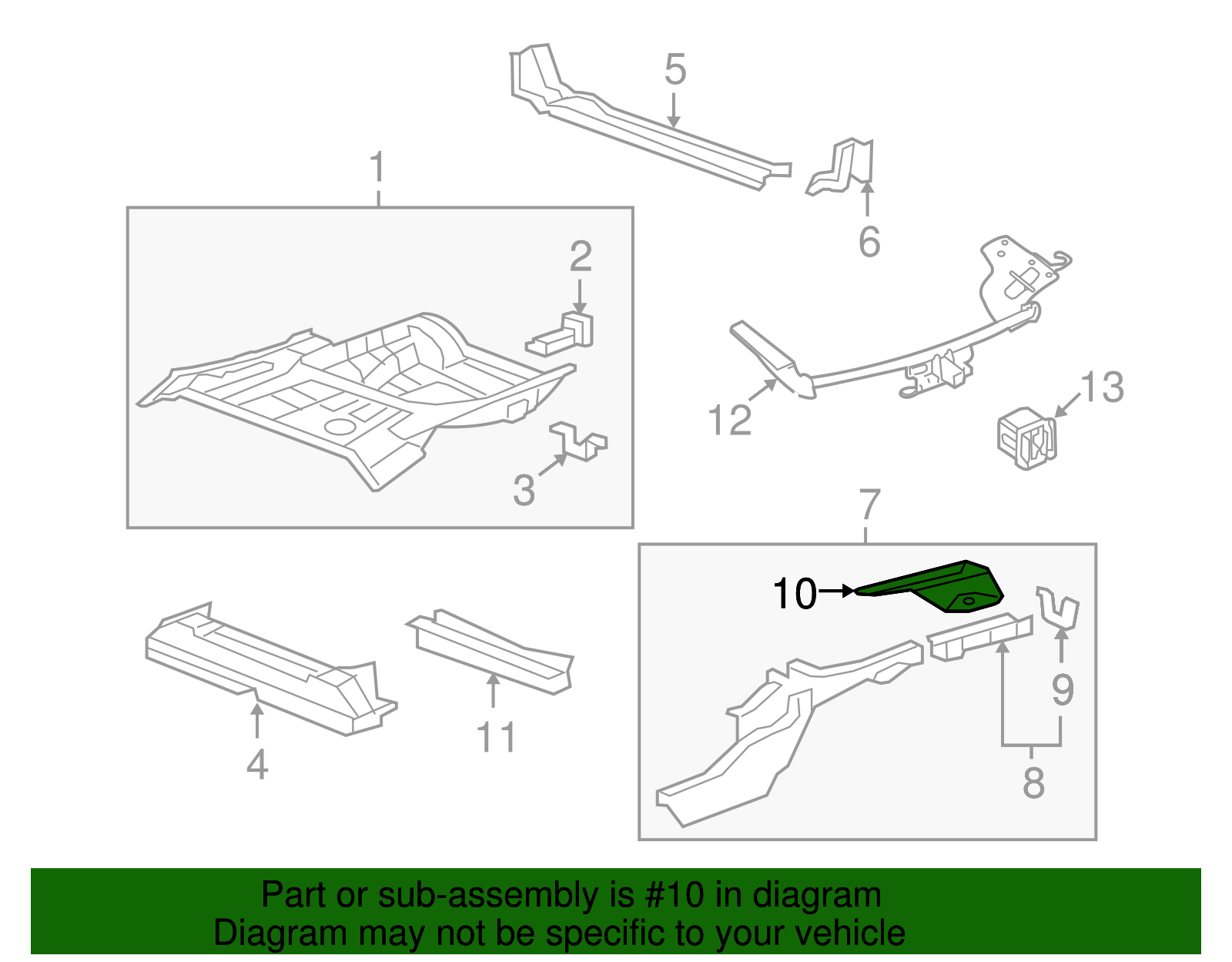 65673-SWA-A00ZZ - Upper Stiffener 2007-2011 Honda CR-V | Honda Parts Online