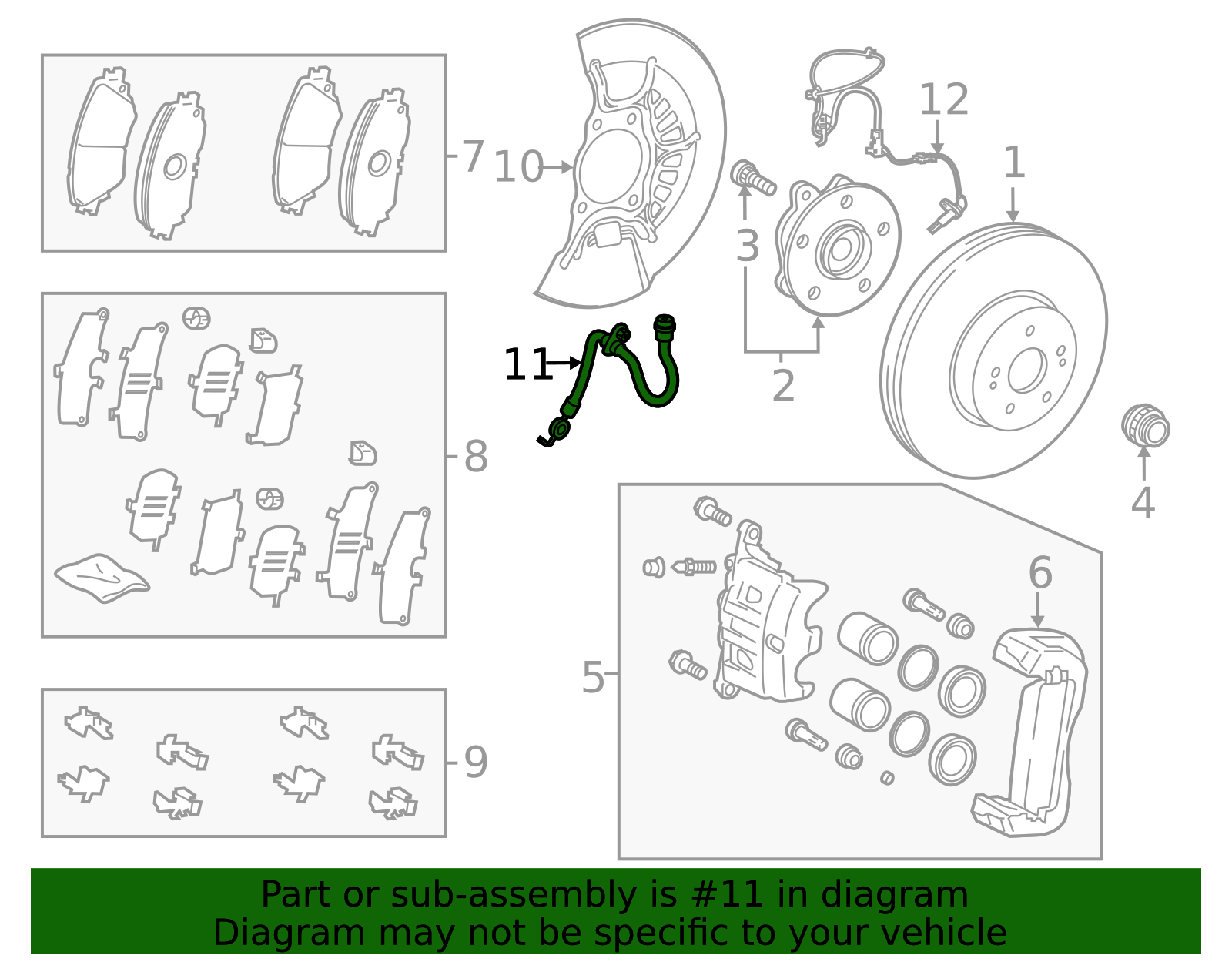 90947-A2120 - Brake Hydraulic Hose 2020-2025 Toyota Highlander | Toyota ...