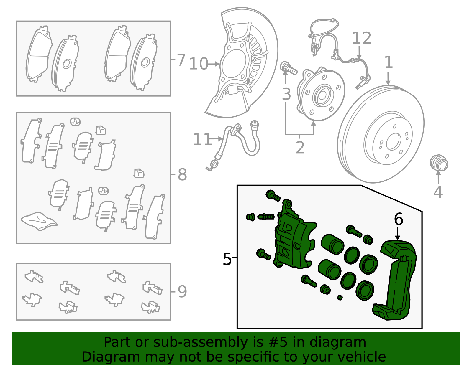 47730-0E071 - Disc Brake Caliper 2020-2025 Toyota | Toyota San Diego Parts