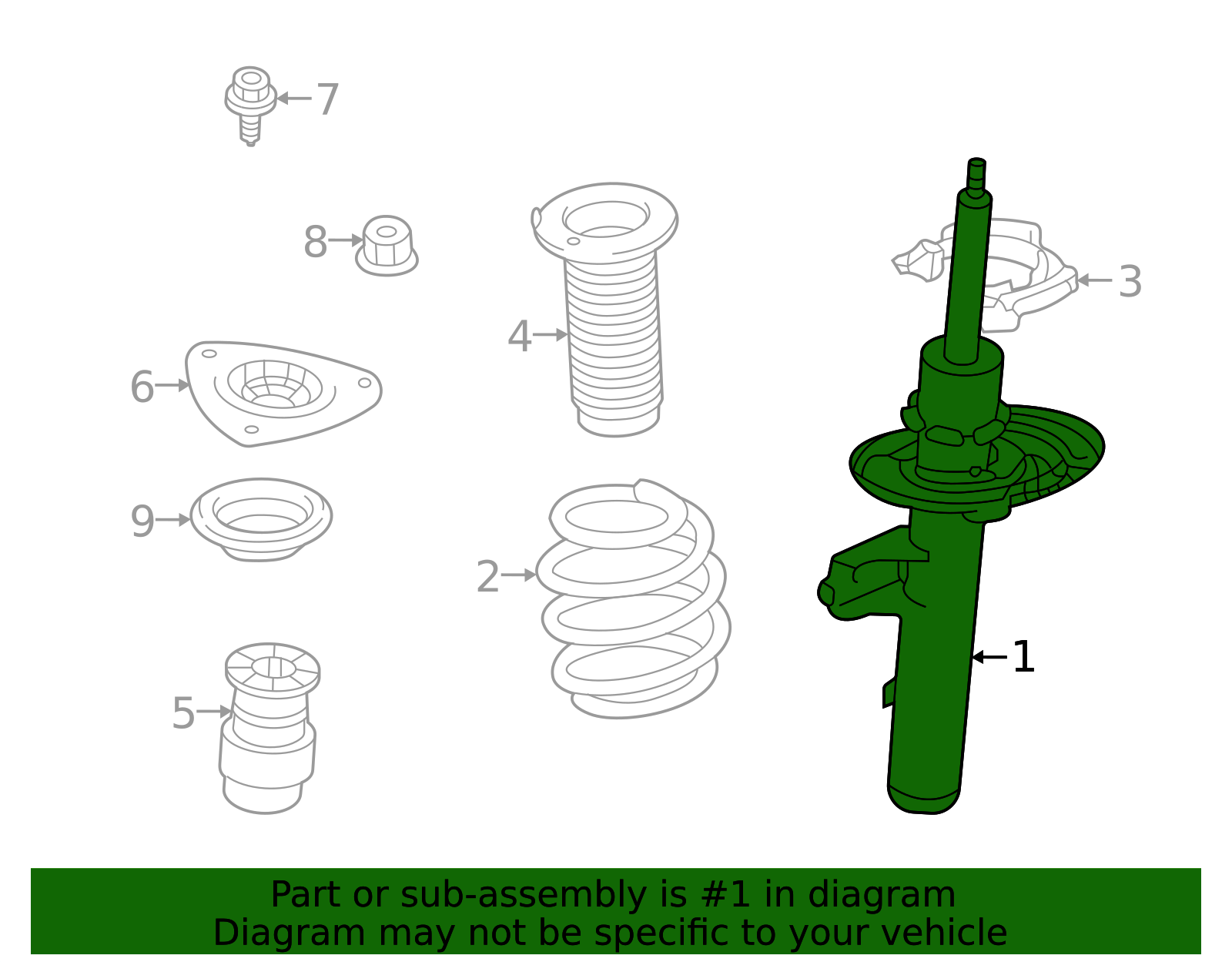 54303W310P - Strut 2022-2024 Mitsubishi Outlander | Official Mitsubishi ...
