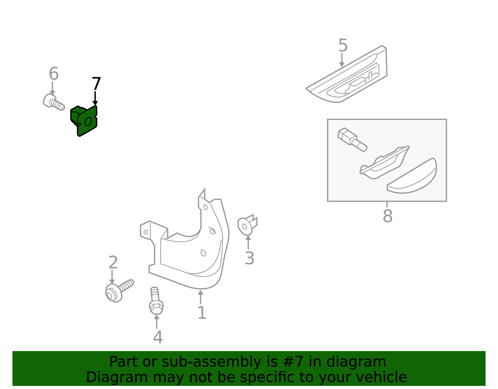 87714-FD200 - Front Rocker Molding Clip 2006-2023 Kia | Kia.Parts Store