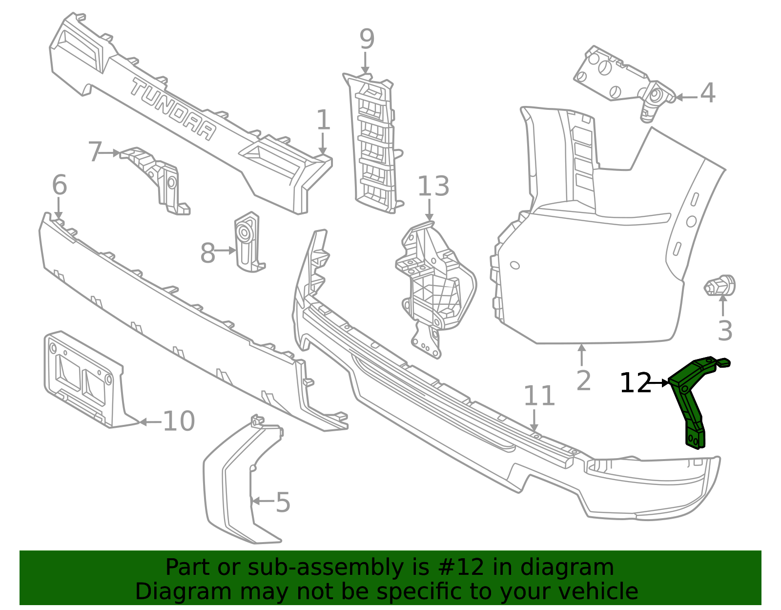 2022-2026 Toyota Tundra 2022-2024 Toyota Tundra - Bracket 76083-0C010 ...