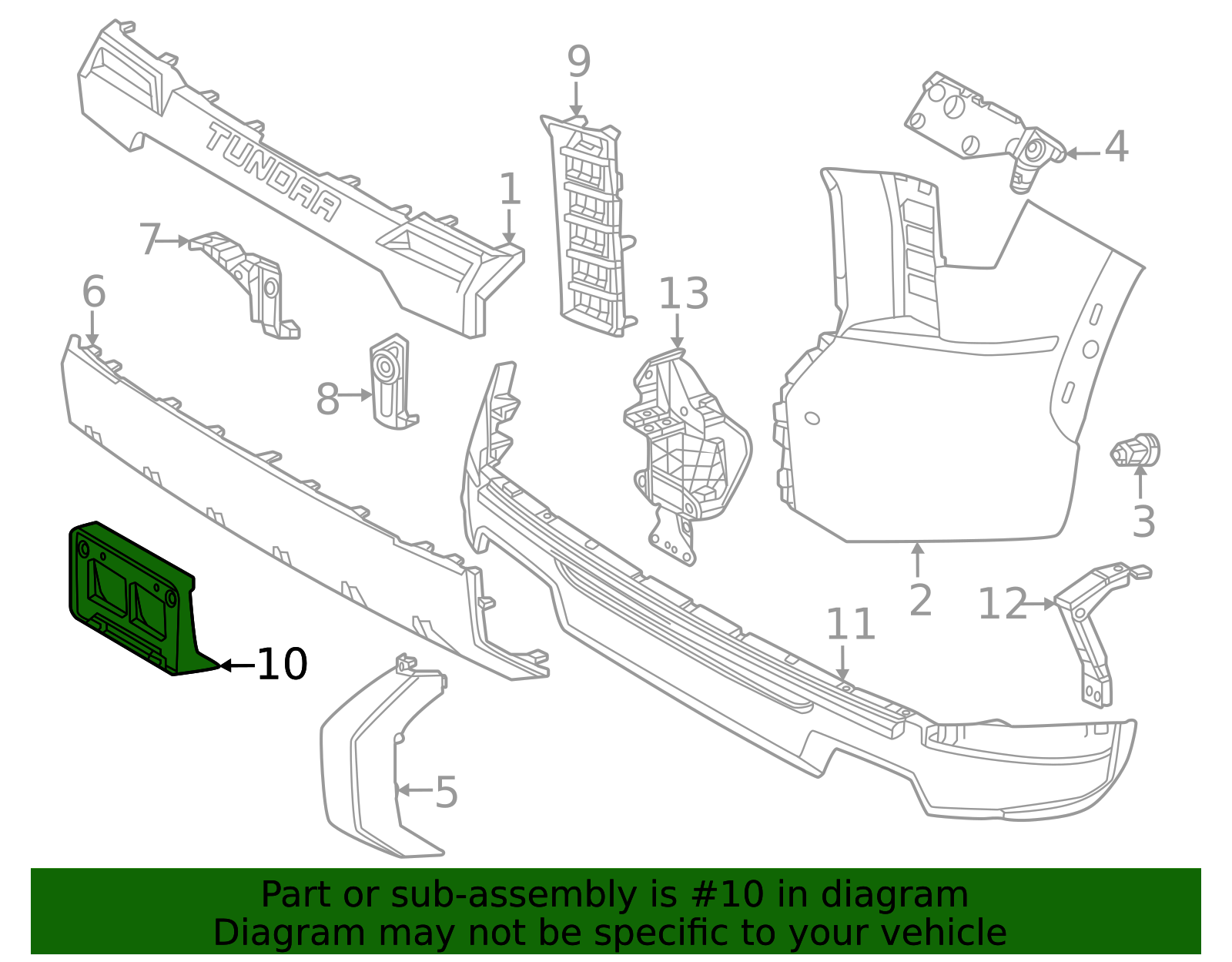 2022-2026 Toyota Tundra 2022-2024 Toyota Tundra - License Bracket 75101 ...
