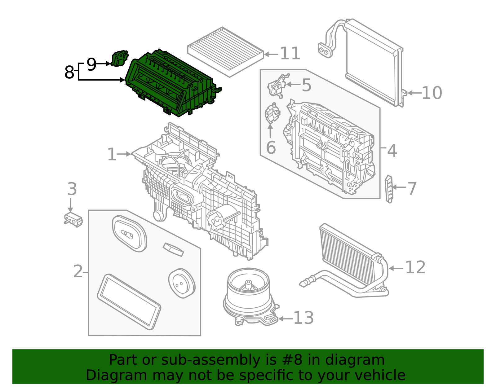 2021-2025 Ford | HVAC Air Inlet Housing | JX6Z-19A618-F | Walls' Ford Parts