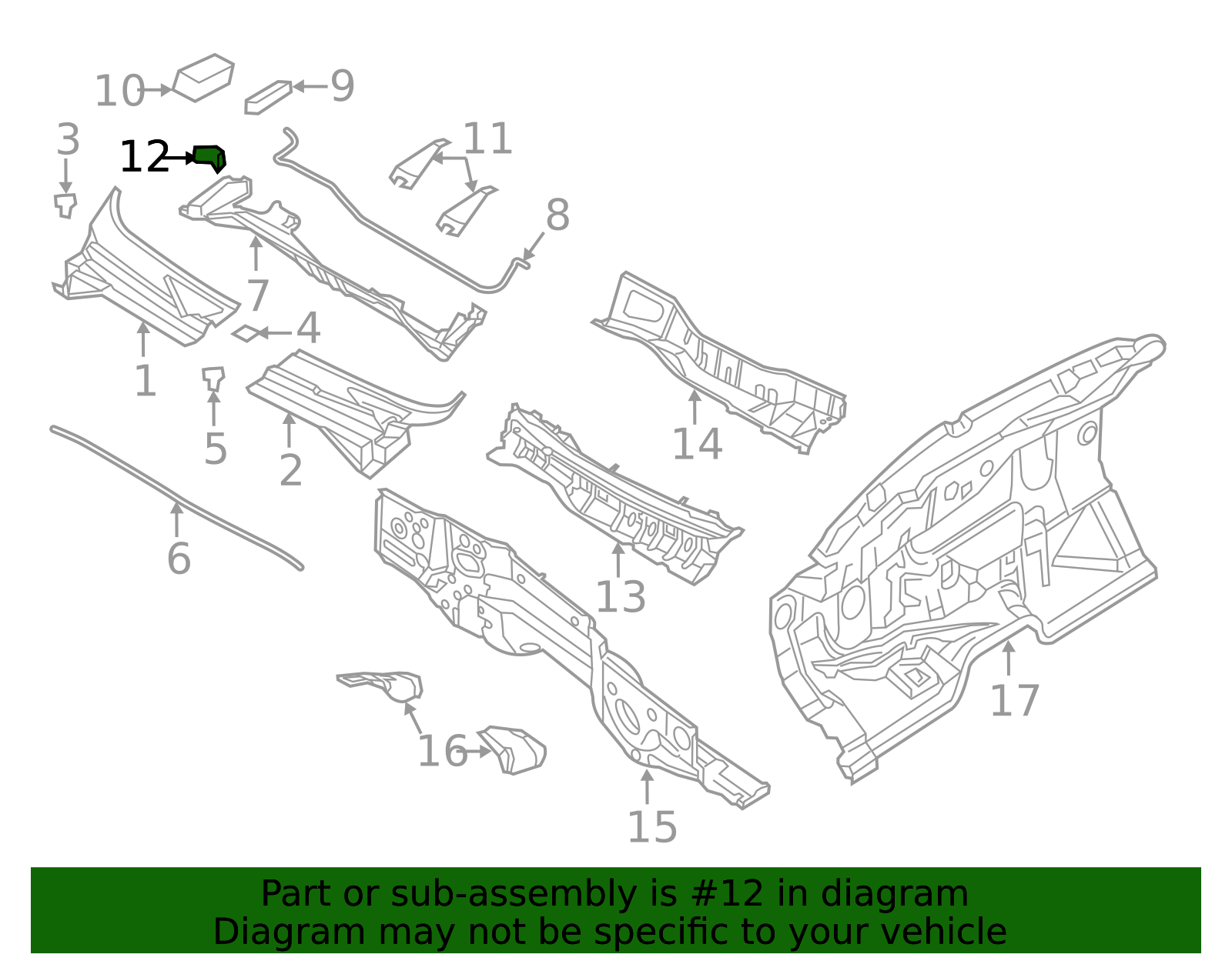 66388-7S010 - Extension Panel Drain Hose Official Nissan Parts Store