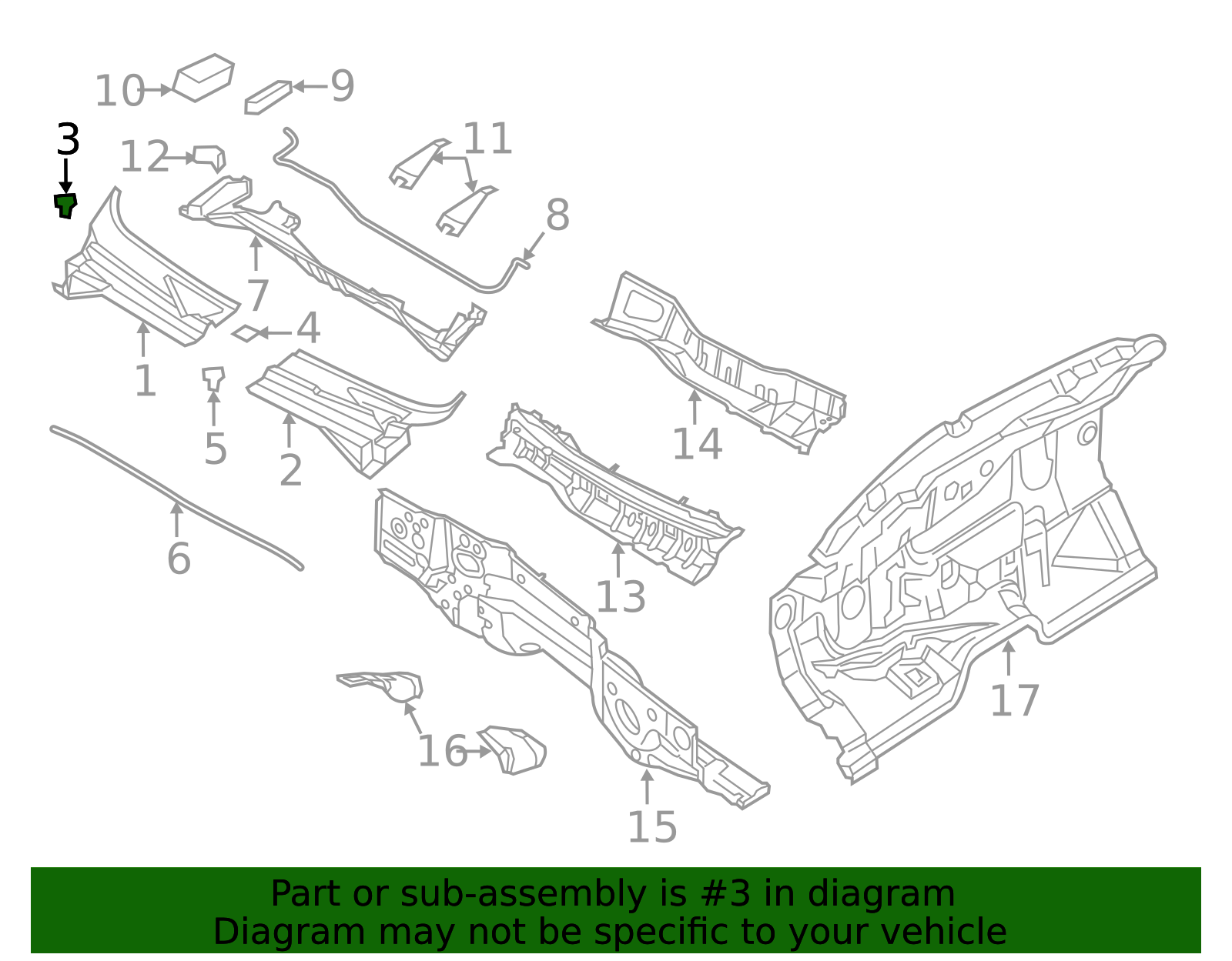11296-AG000 - Wheel Opening Molding Clip 2002-2025 Nissan | Official ...