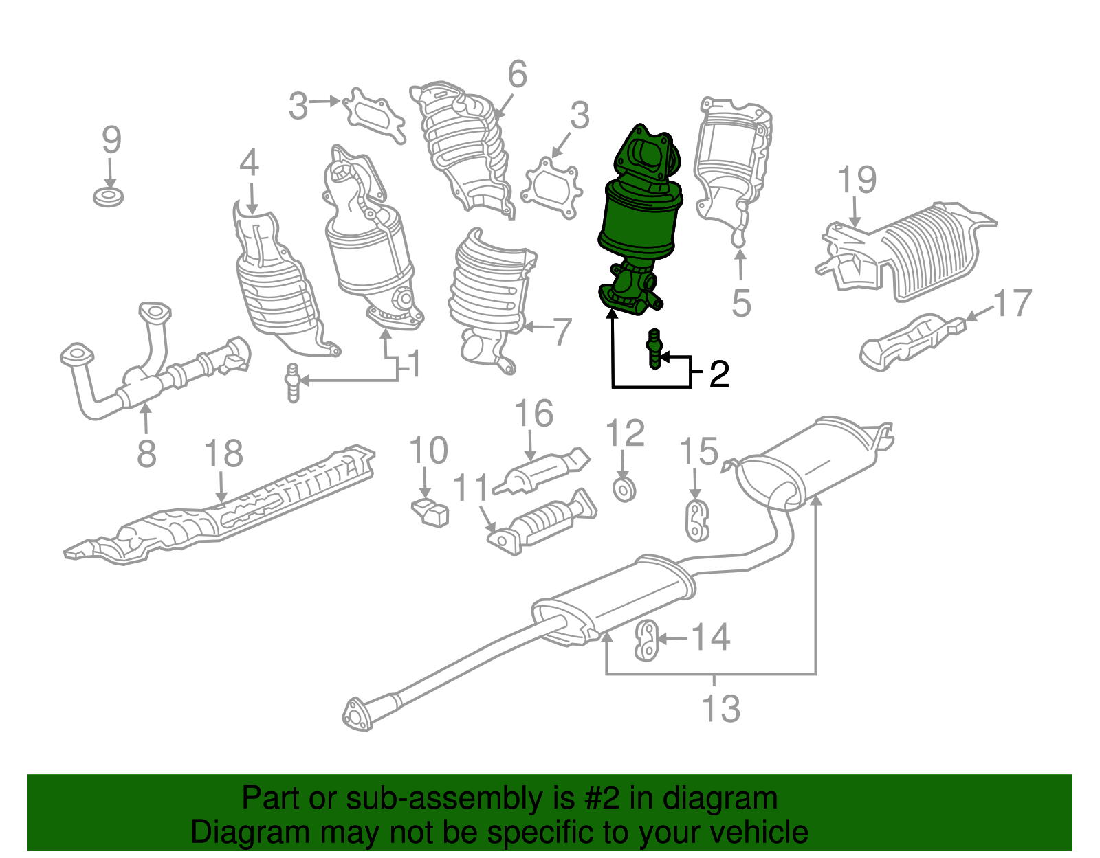 18290-RGL-A00 - Catalytic Converter 2005-2010 Honda | Honda Parts Online