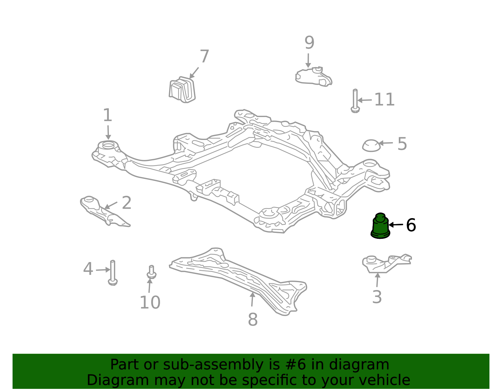 50230-SJC-A01 - High-Quality Engine Cradle Insulator for AutoNation Parts