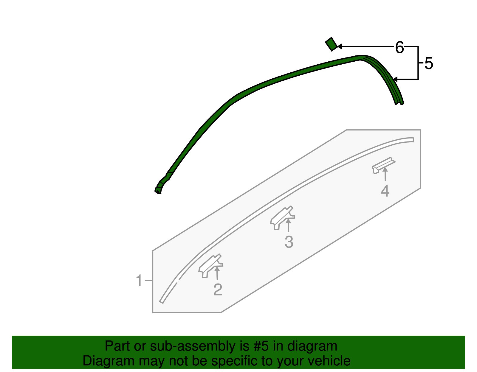 82860-3F000 - Drip Molding 2004-2009 Kia Amanti | Kia.Parts Store
