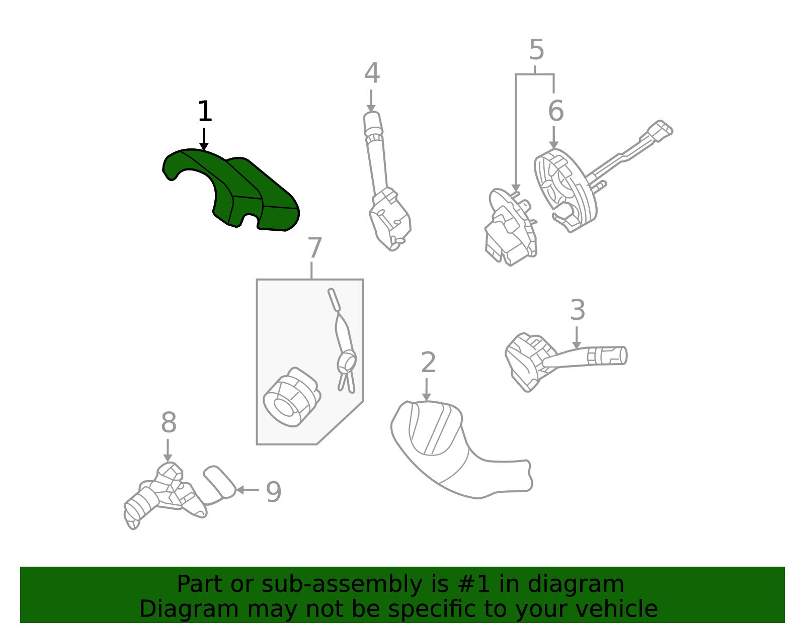 84850-2G000VA - Upper Column Cover 2006-2008 Kia Optima | Kia.Parts Store